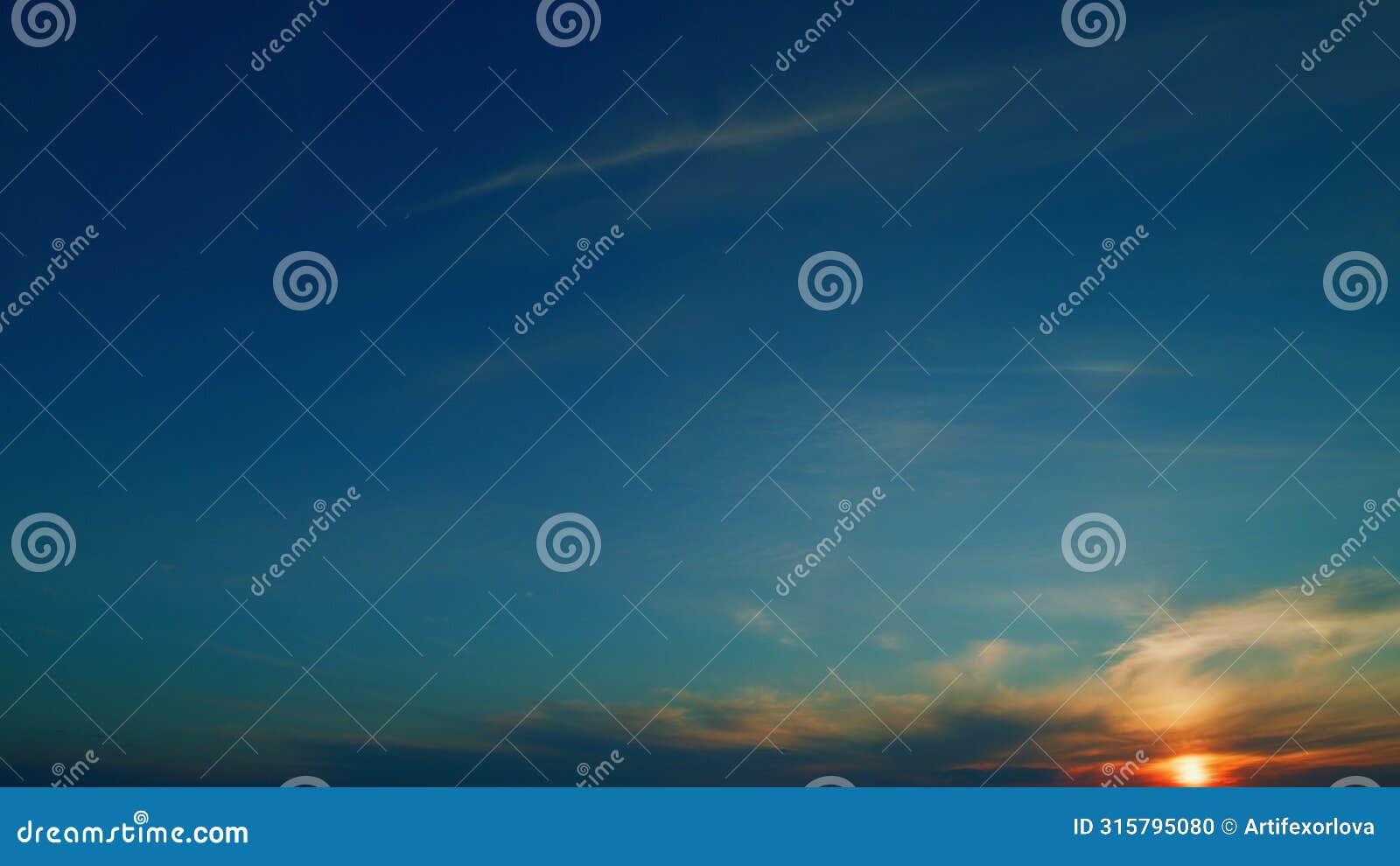 Clear Blue Sky Background during Sunset Time. Sky Texture, Abstract ...