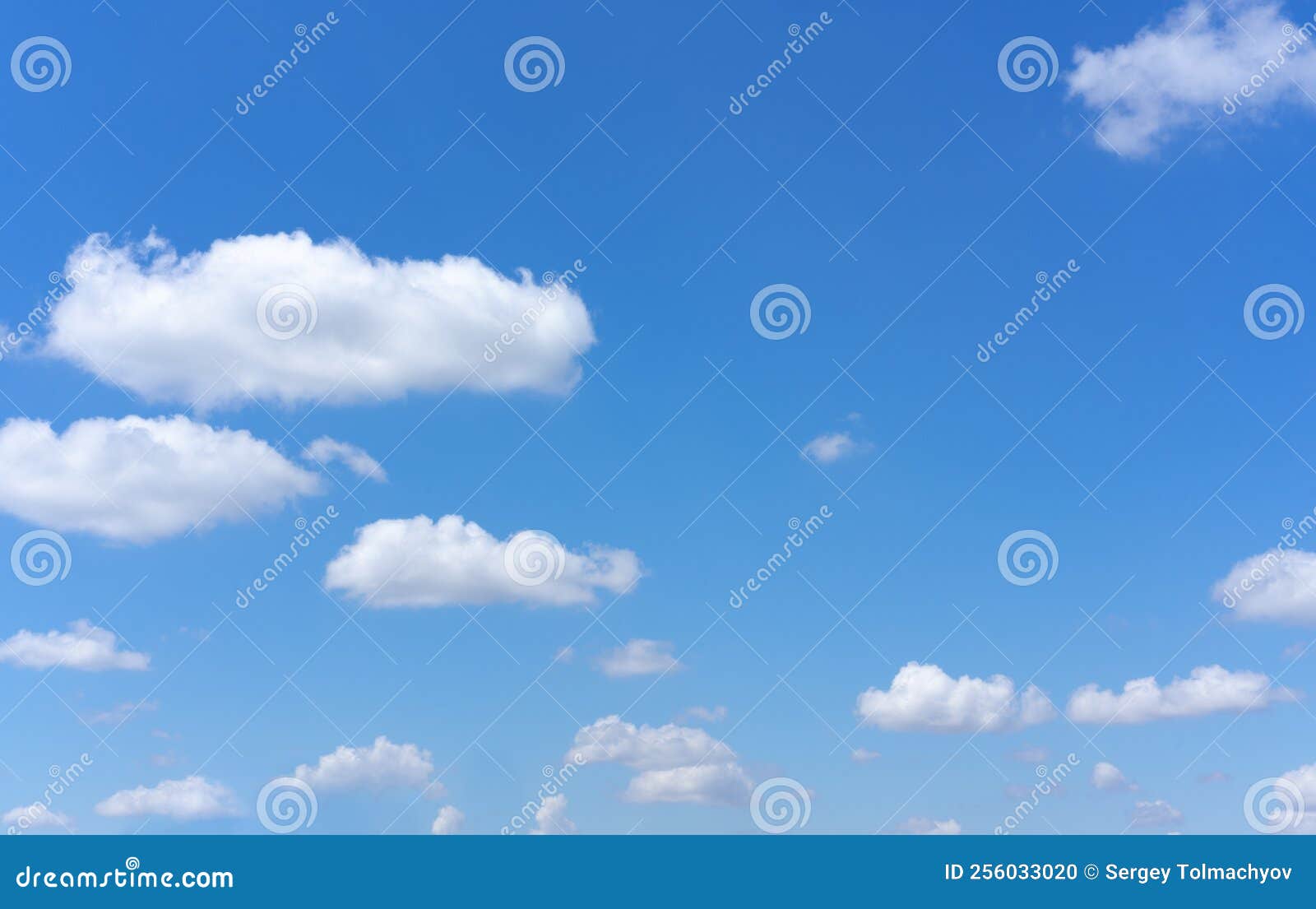 Clear Blue Sky Background with White Clouds Stock Photo - Image of ...