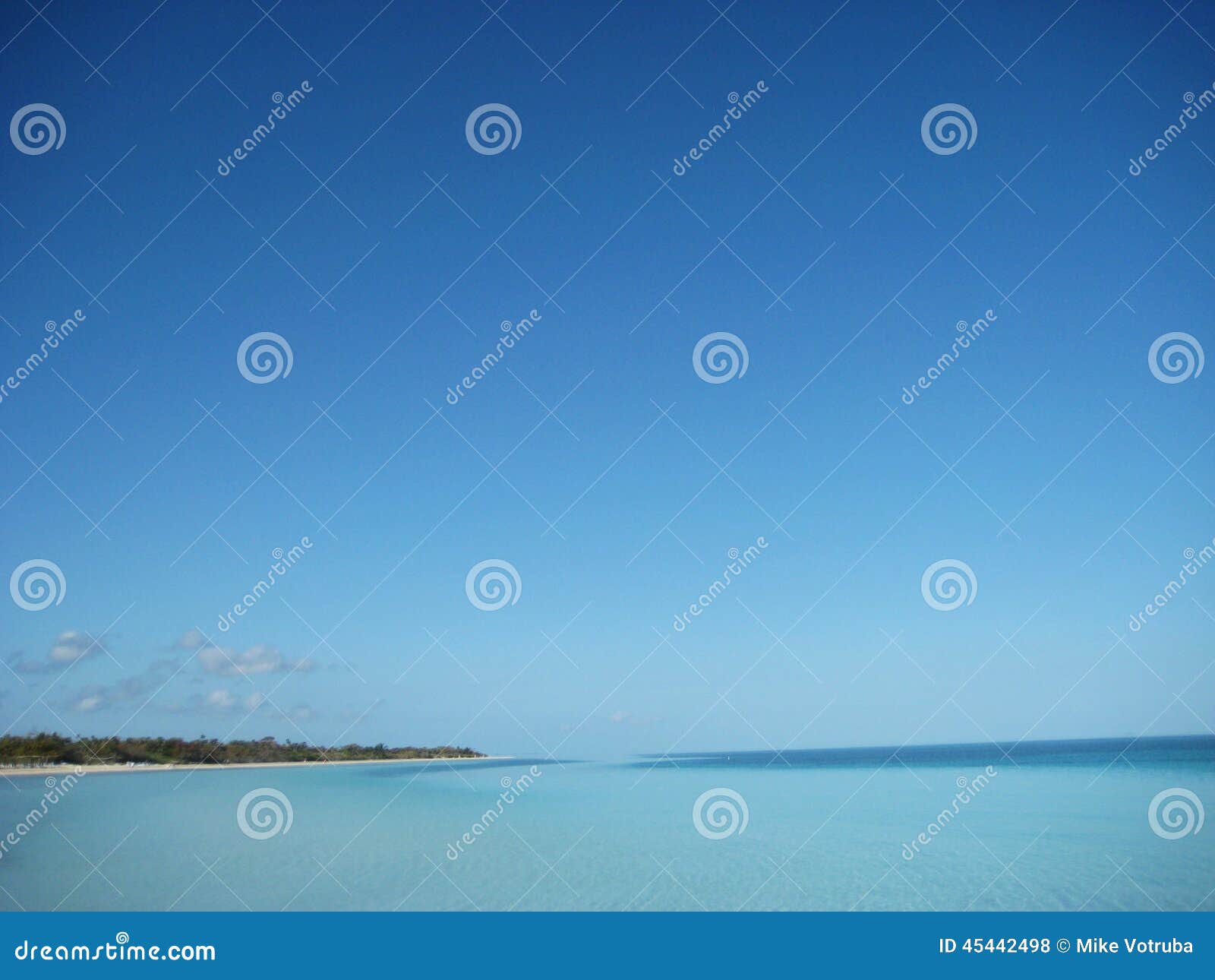 Clear Blue Sky Caya Coco stock photo. Image of blue, clean - 45442498