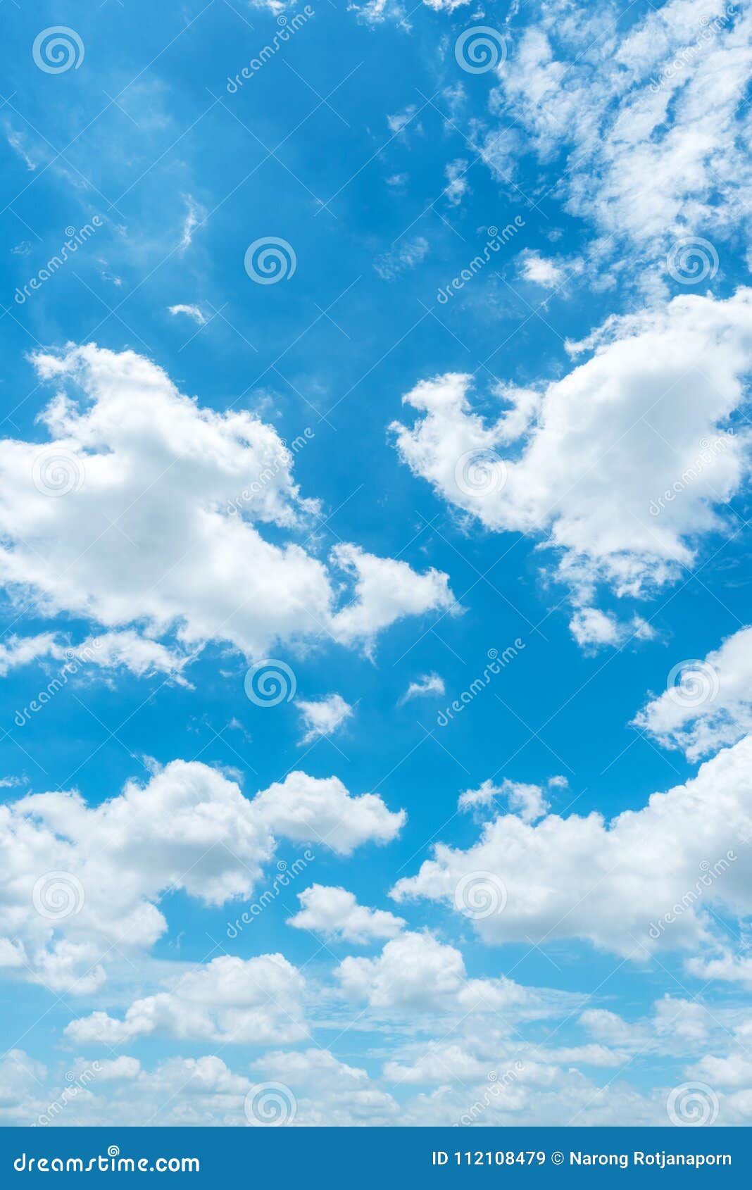 Clear Blue Sky with Cloud Background. Stock Image - Image of effect ...
