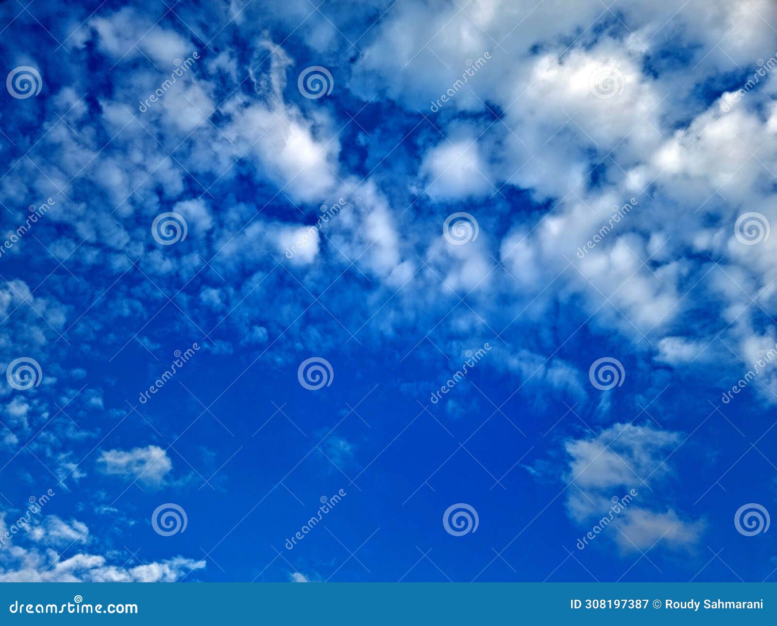 Clear Blue Sky with Clouds High Quality Image Stock Image - Image of ...