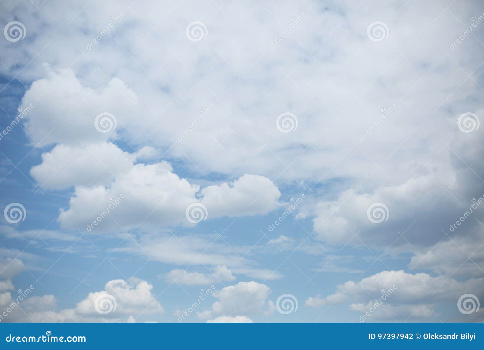 Clear Blue Sky, Realistic Sky with Clouds Stock Photo - Image of cumuli ...