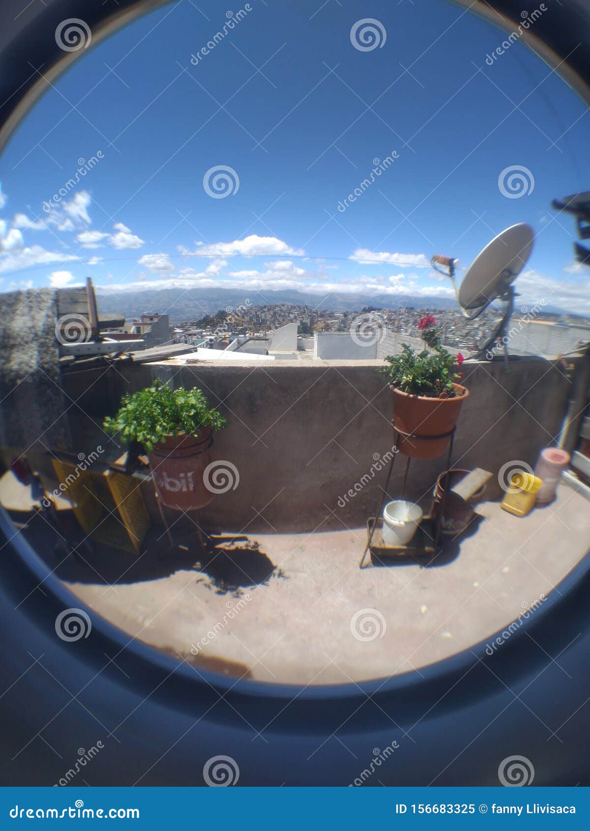 Clear Blue Sky, Sun Summer Ecuador, Quite Clouds. Stock Image - Image ...