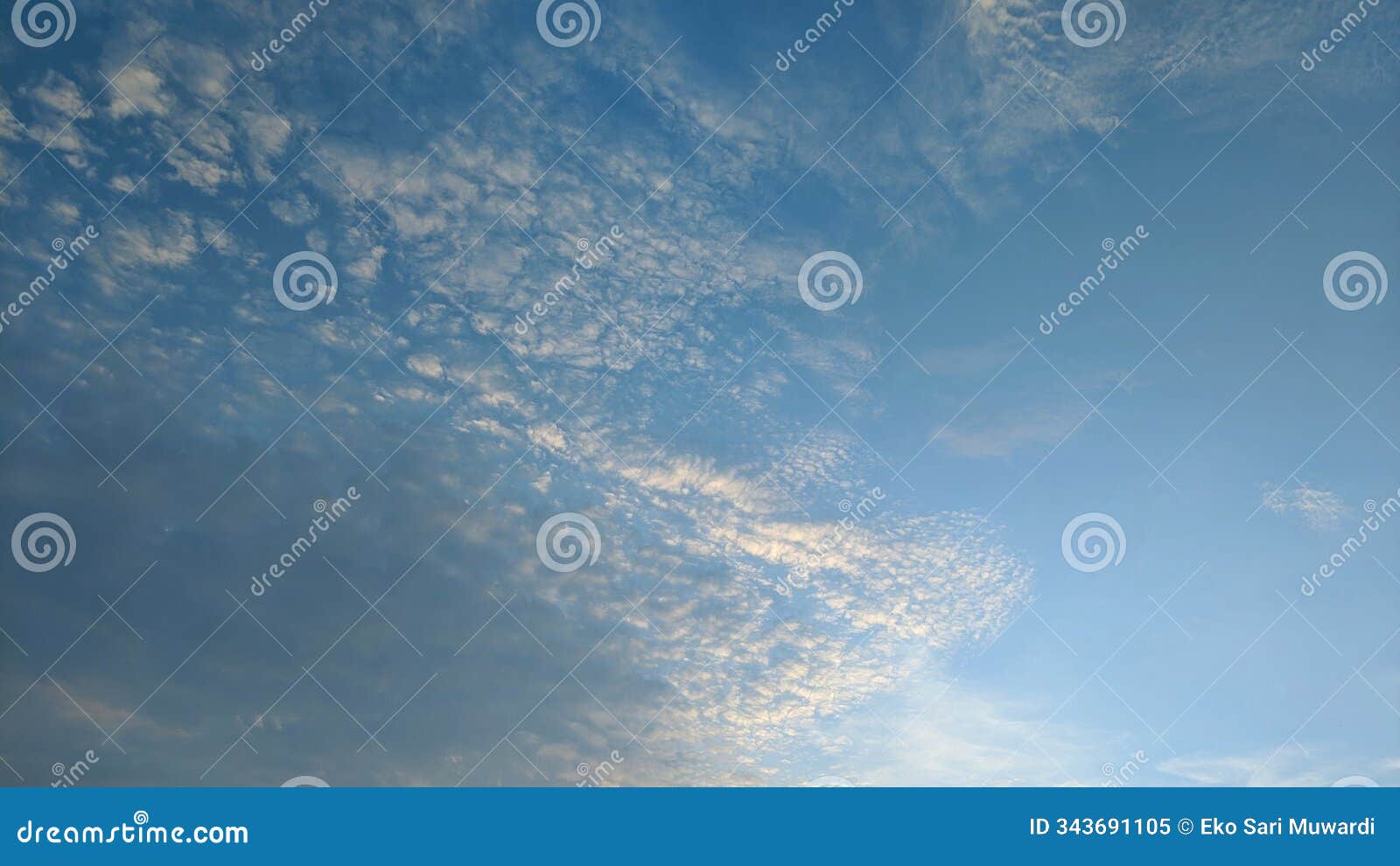 A Clear Blue Sky with White Clouds. the Clouds are Wispy and Form ...