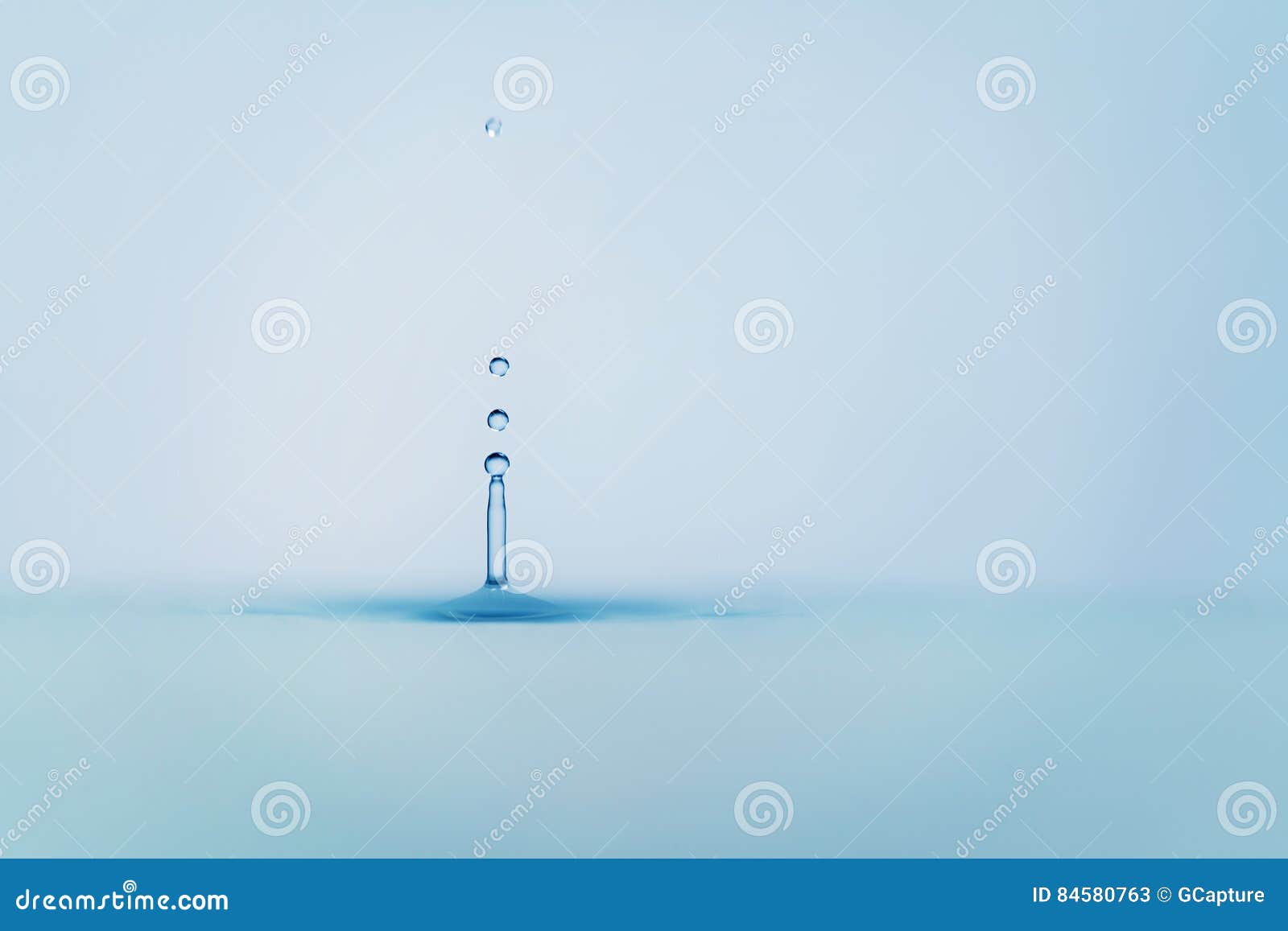 Clear Blue Water Drop with Ripple on Surface Stock Image - Image of ...