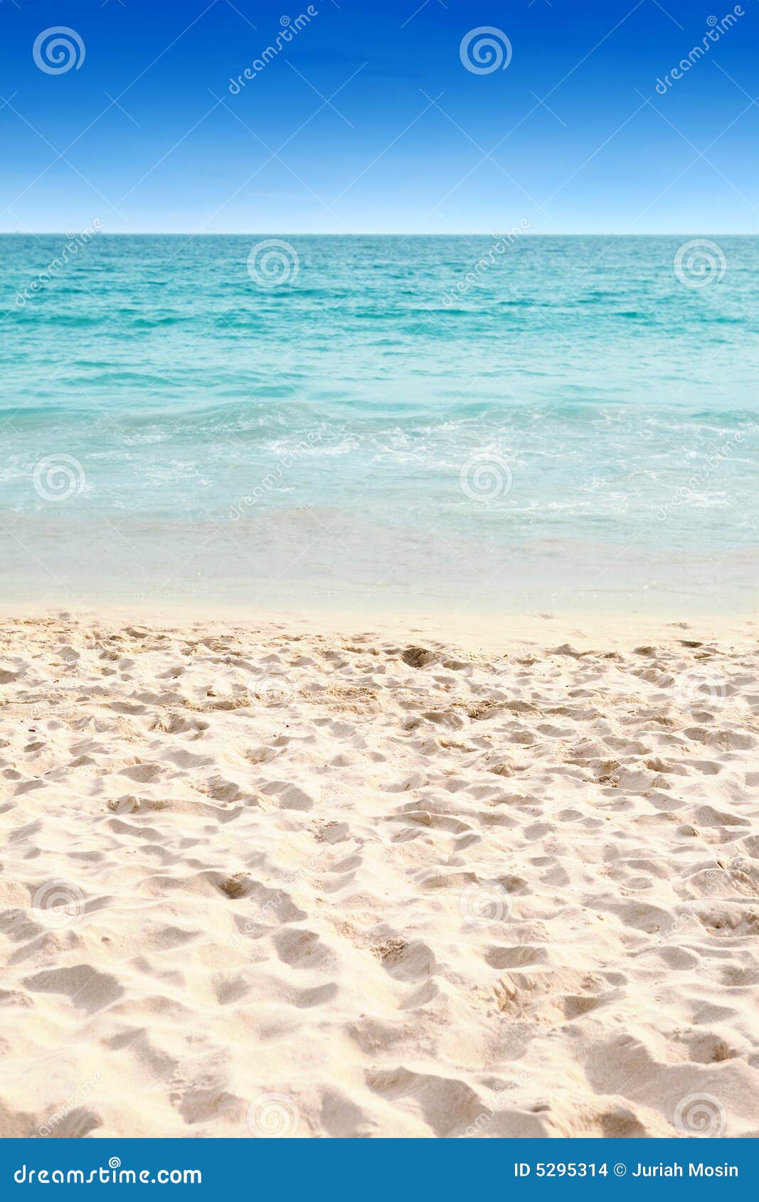 Clear Blue Water and Soft Sandy Beach Stock Photo - Image of paradise ...