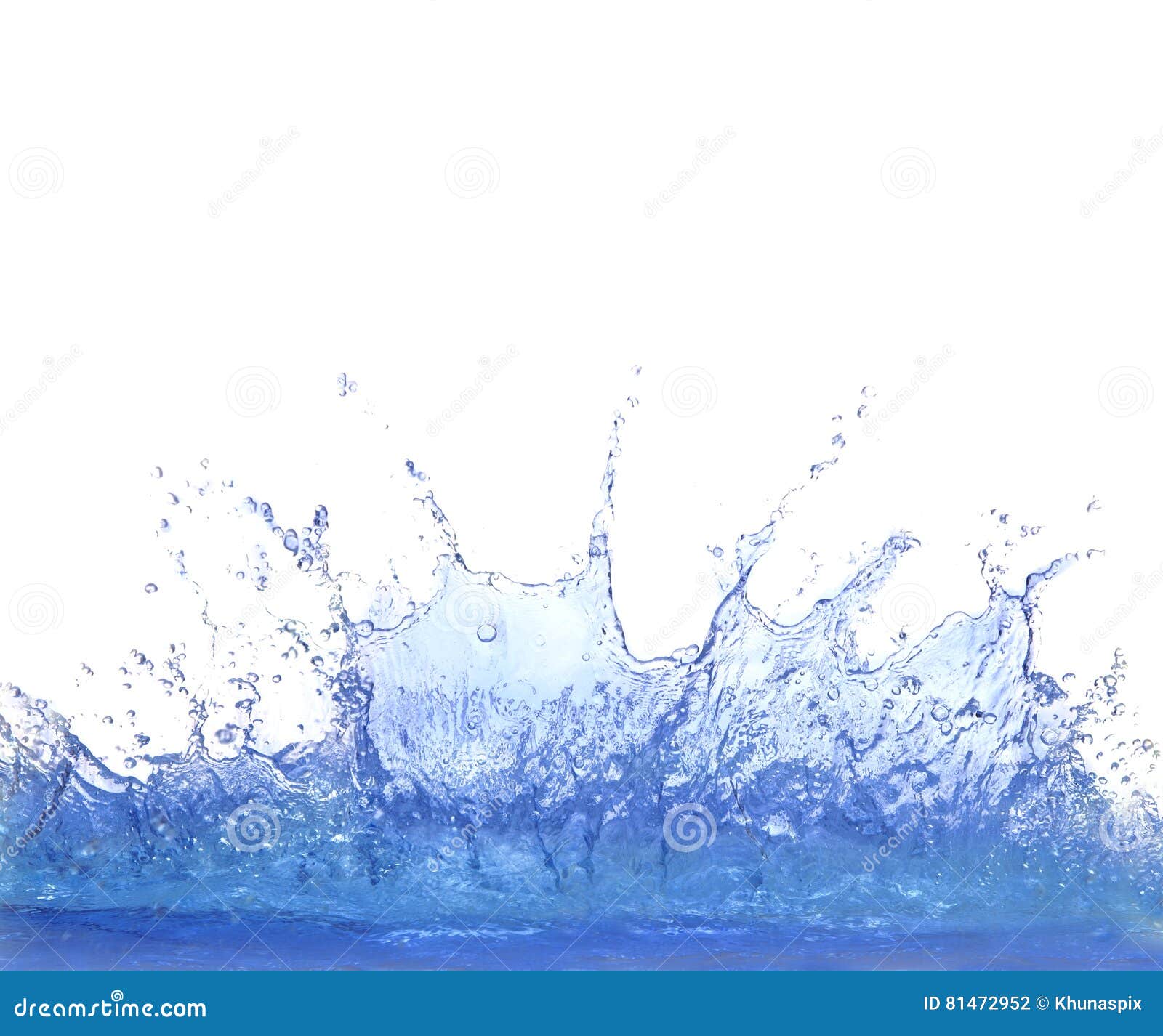 Clear Blue Water Splashing Isolate on White Background Stock Photo ...