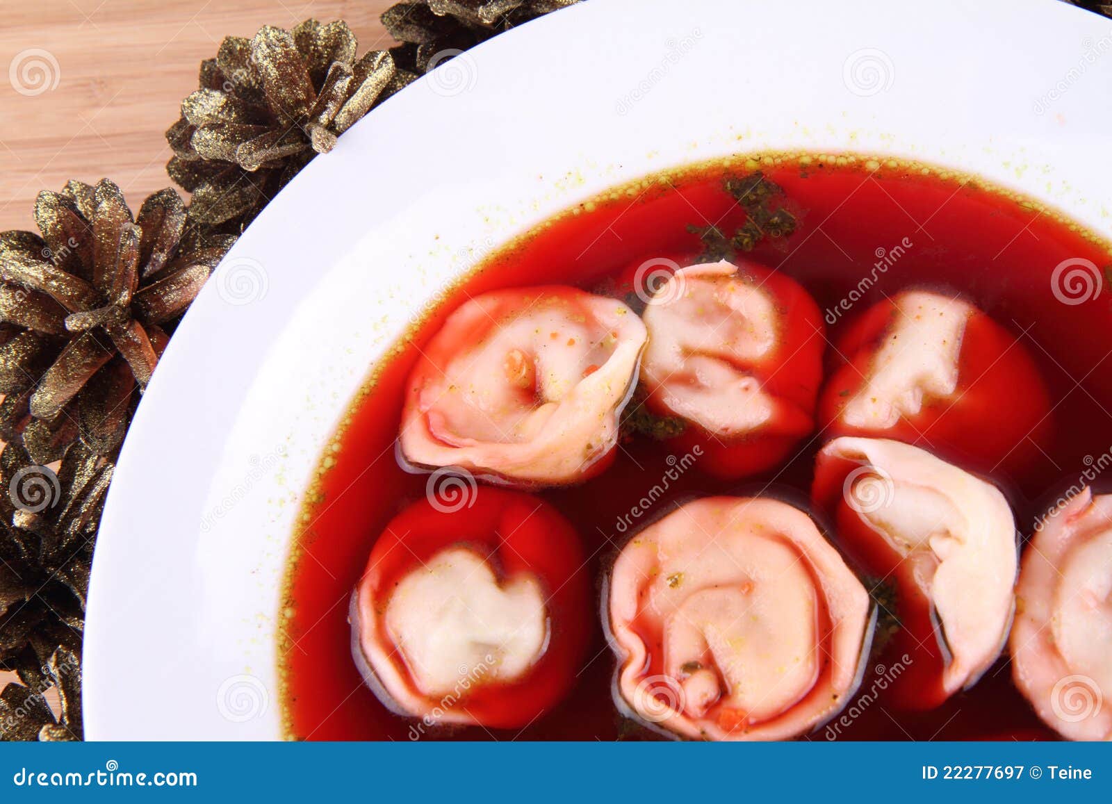 Clear Borscht with Dumplings Stock Image - Image of dinner, dish: 22277697