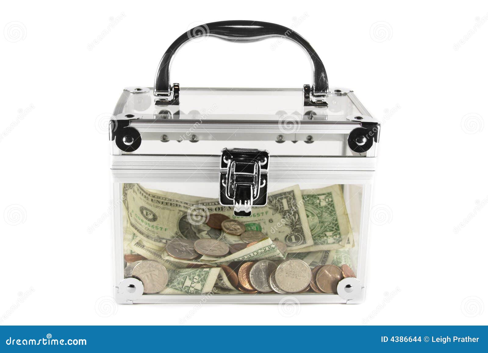 Clear Box Filled with Money Stock Photo - Image of bank, bill: 4386644