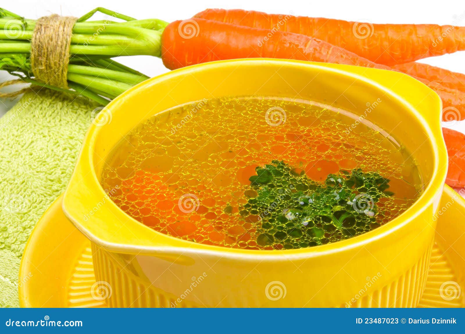Clear broth stock image. Image of carrot, fresh, green - 23487023