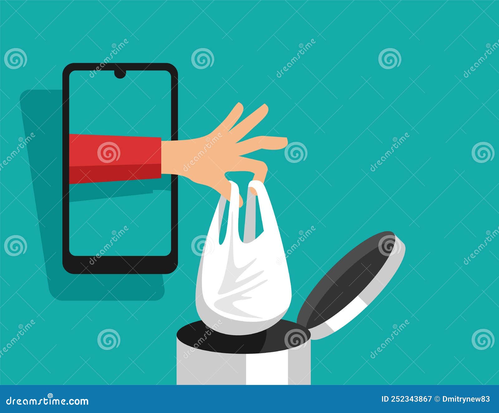 Clear Cache and Trash Removing in Phone Stock Vector - Illustration of ...