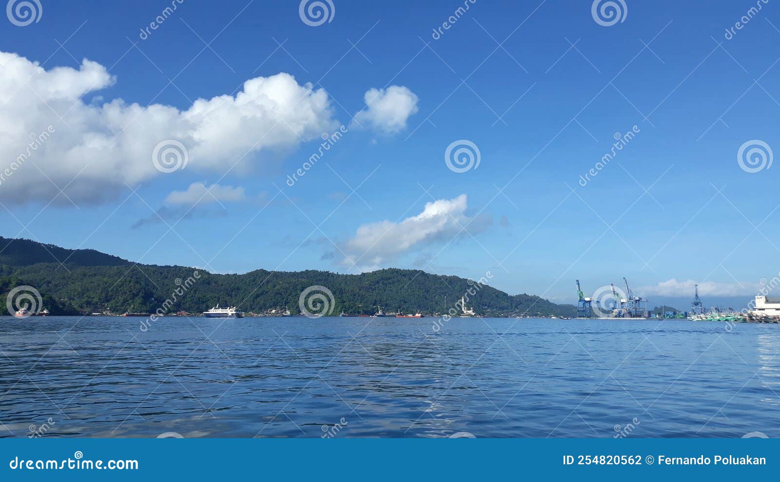 Clear and Calm Sky, at the Sea with Cloud, and the Blue Sky Stock Photo ...