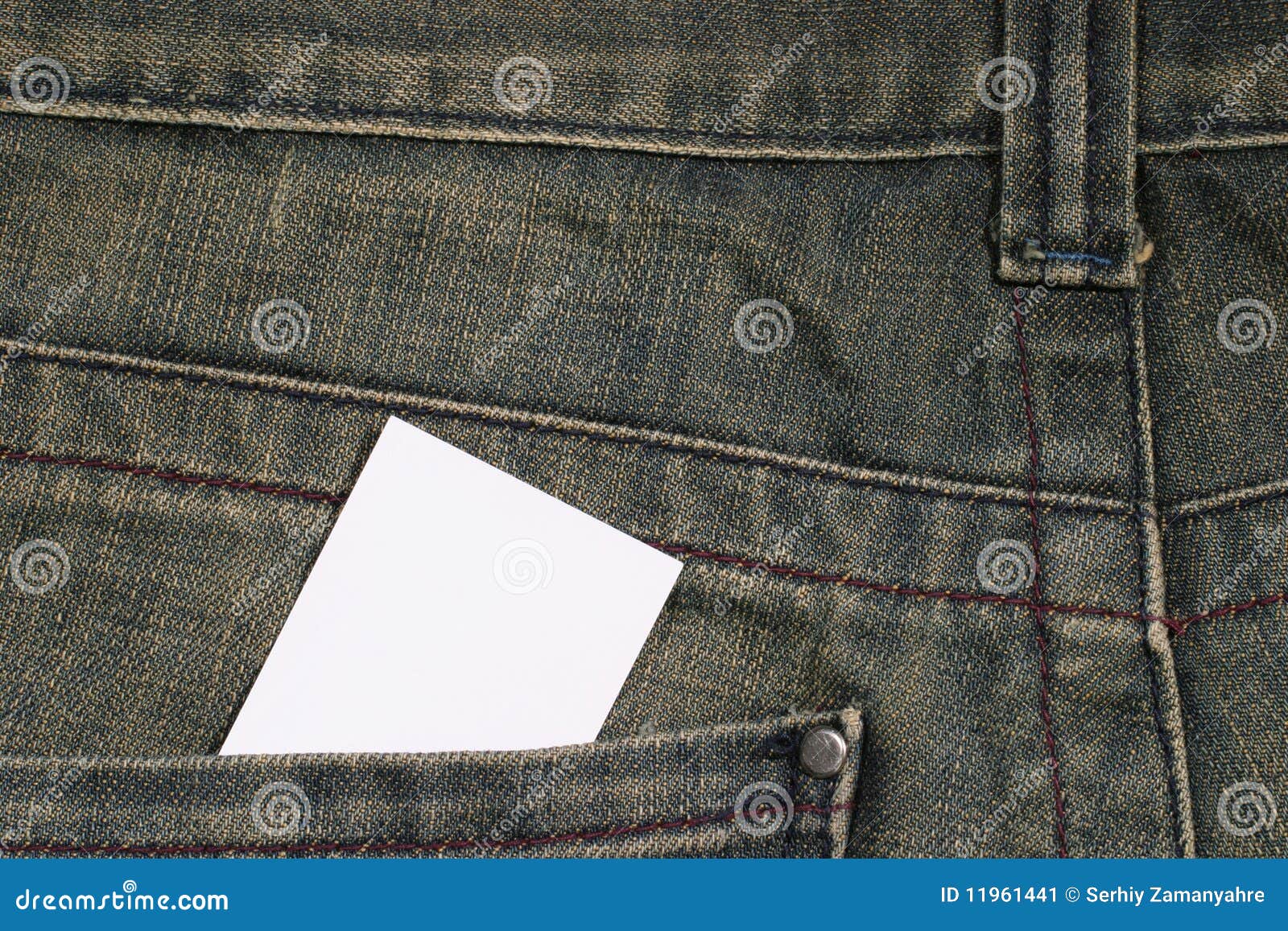 Clear card in pocket stock image. Image of fashion, name - 11961441