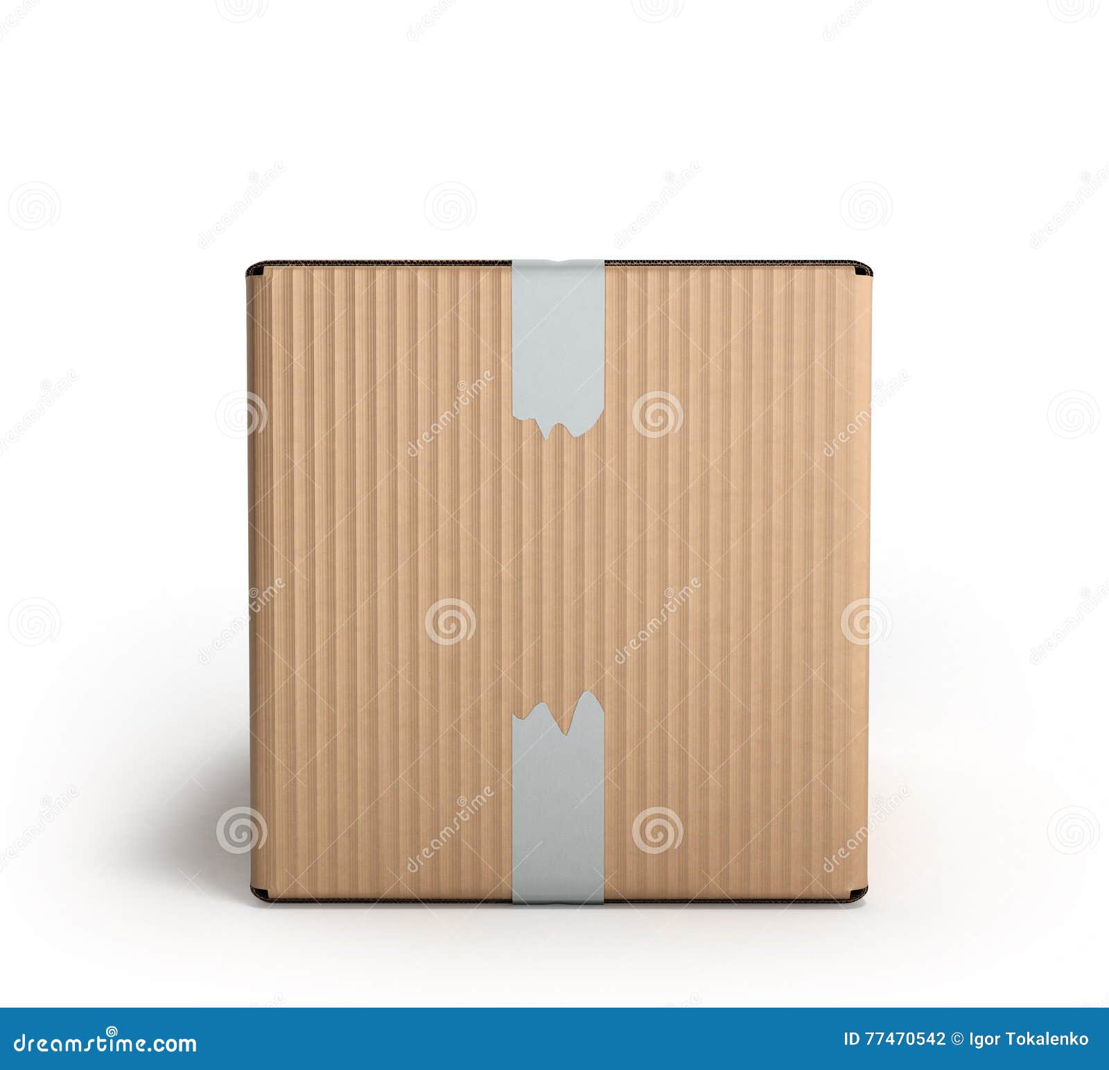 Clear Cardboard Box 3d Render Stock Illustration - Illustration of ...