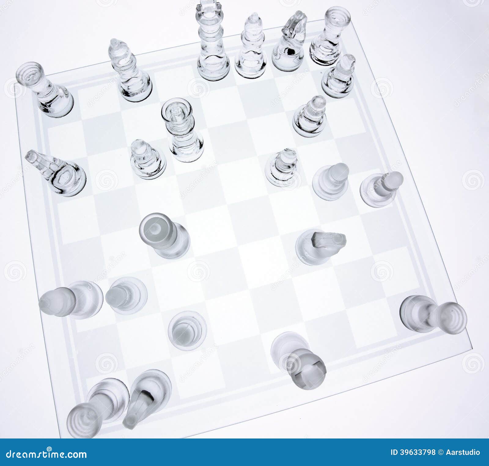 Clear chess pieces stock photo. Image of sport, match - 39633798