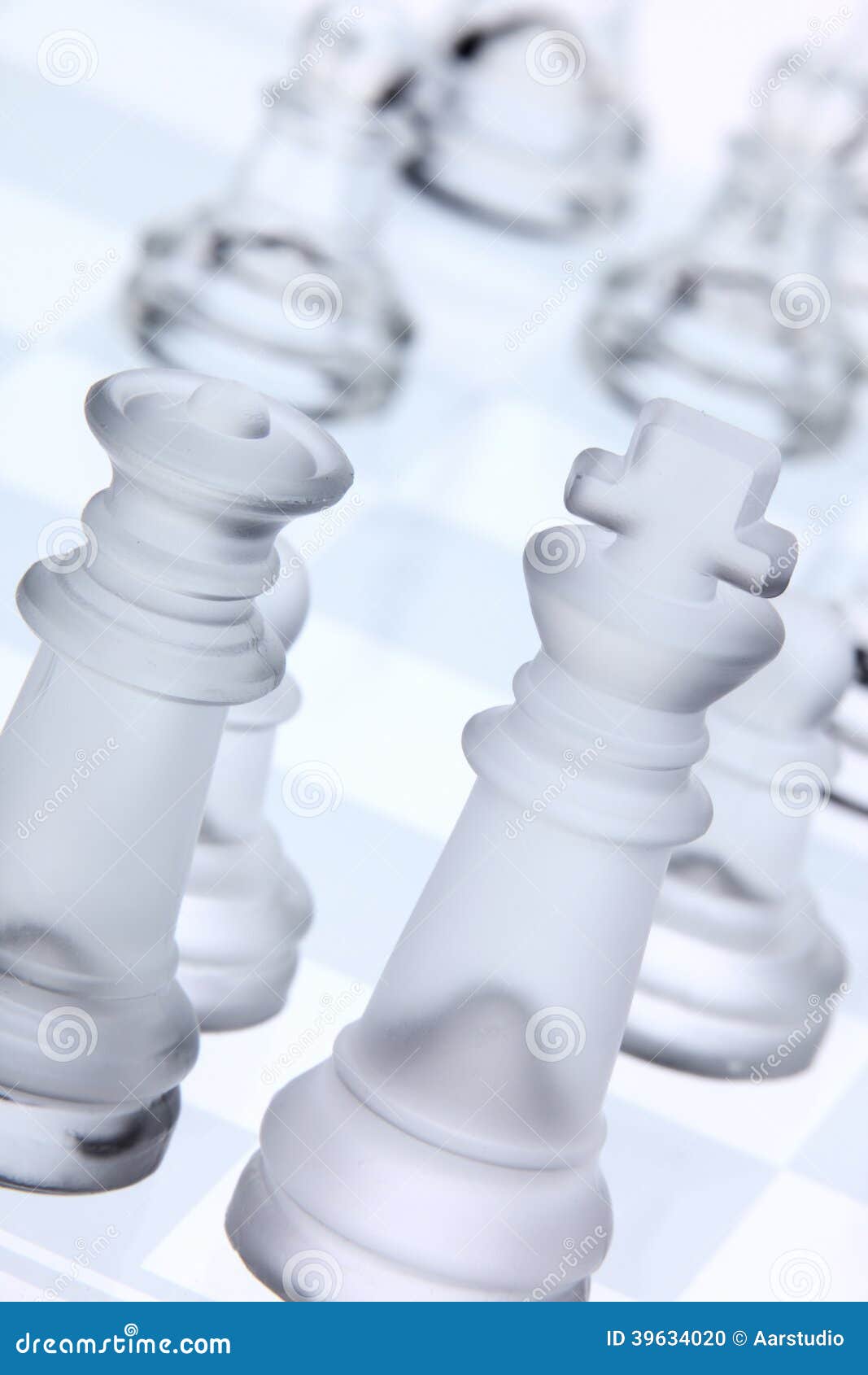 Clear chess pieces stock photo. Image of queen, match - 39634020