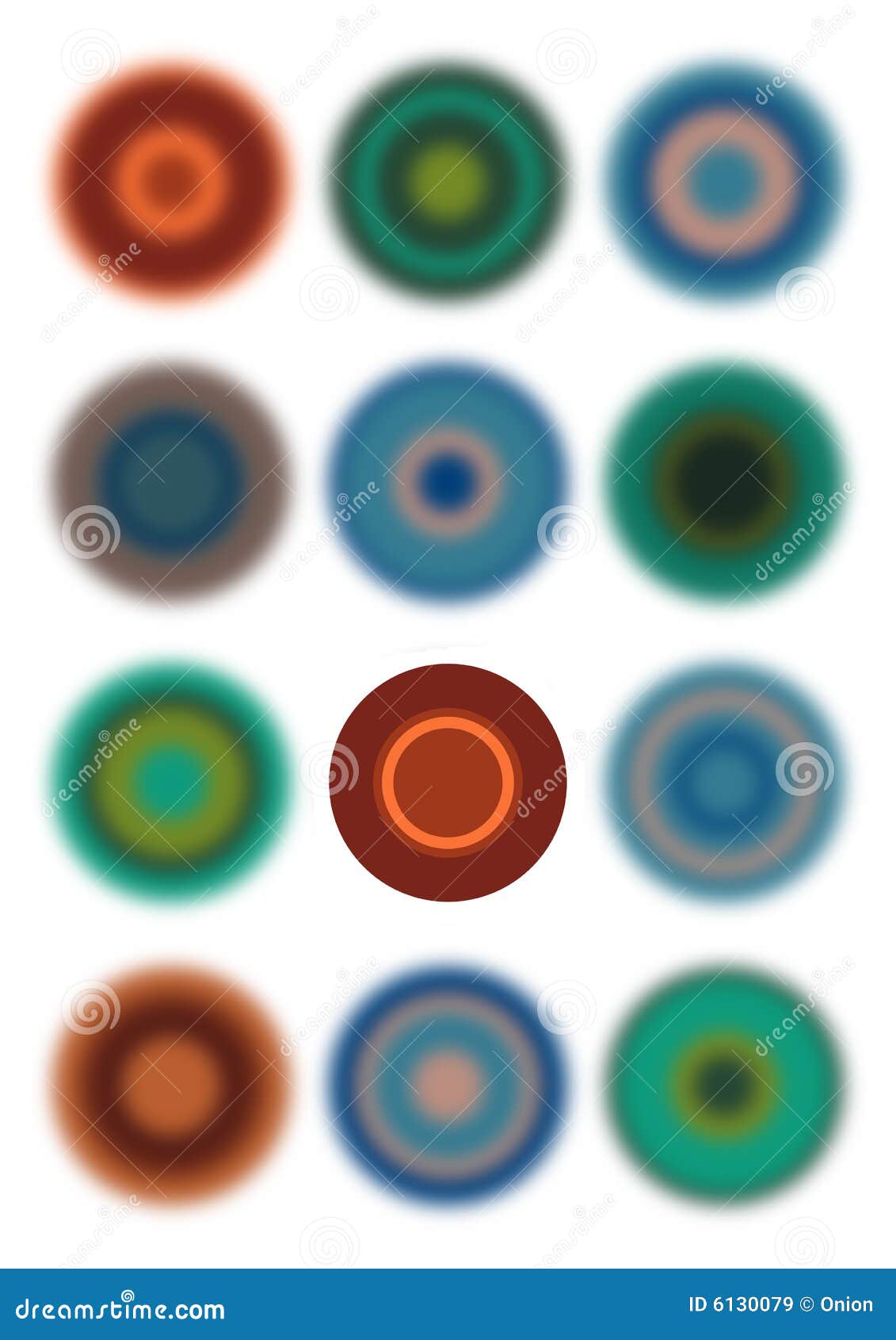 Clear circle among circles stock illustration. Illustration of rows ...