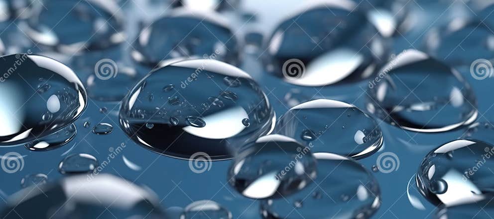 Clear Circle Water Drop Bubble Background, Pure Stock Illustration ...