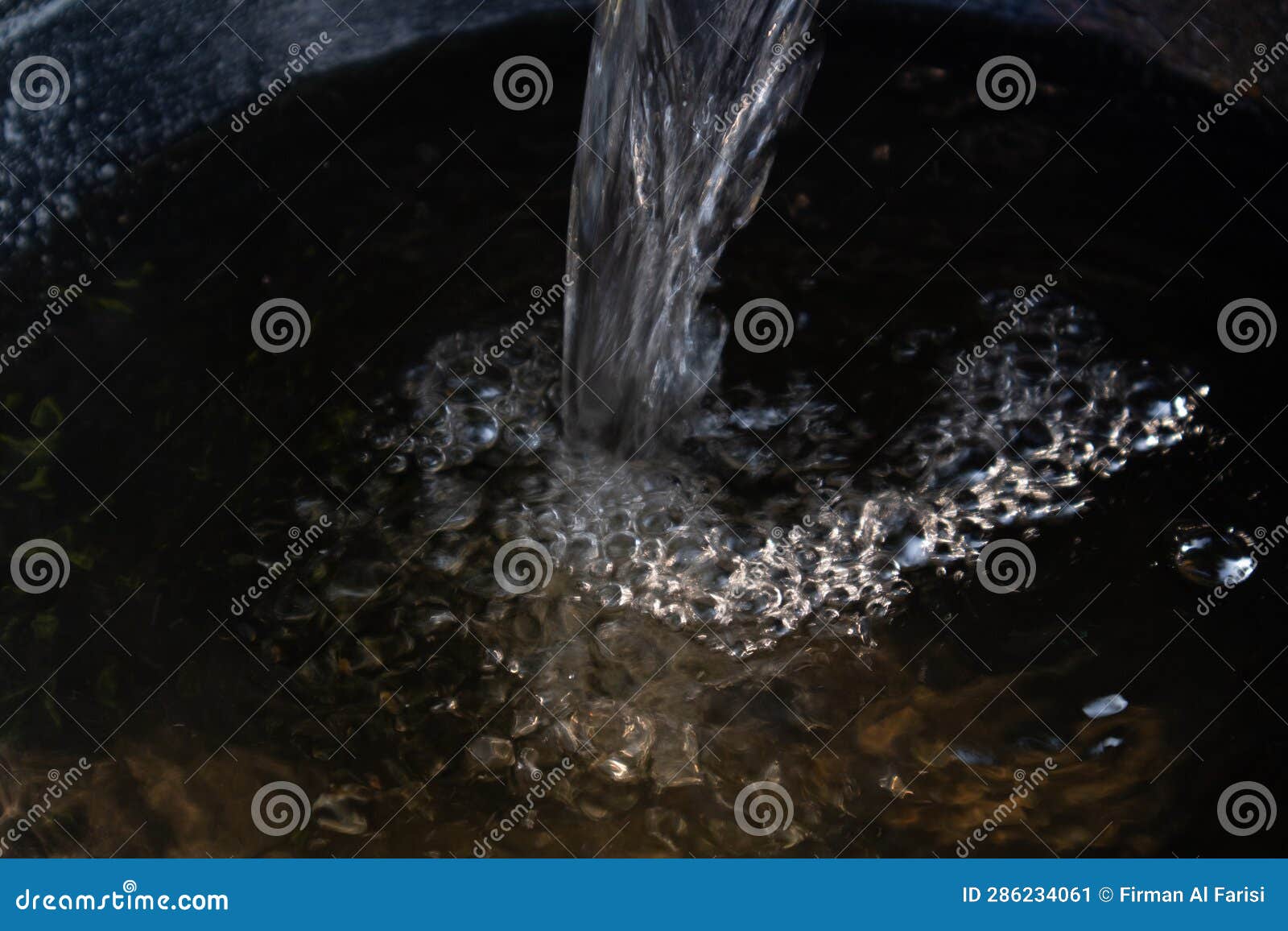 Clear and Clean Water Falling from a Height Stock Image - Image of ...