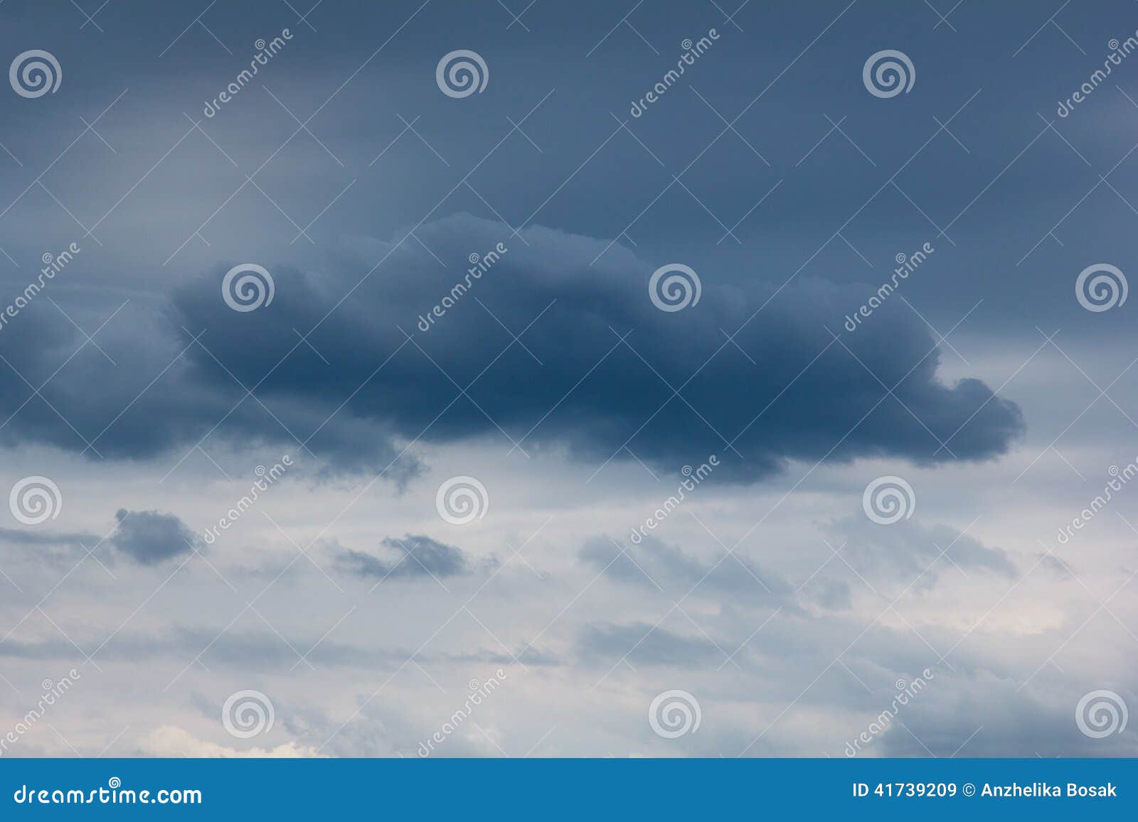 Clear Cloudy Sky with Large Dark Cloud Stock Image - Image of beautiful ...