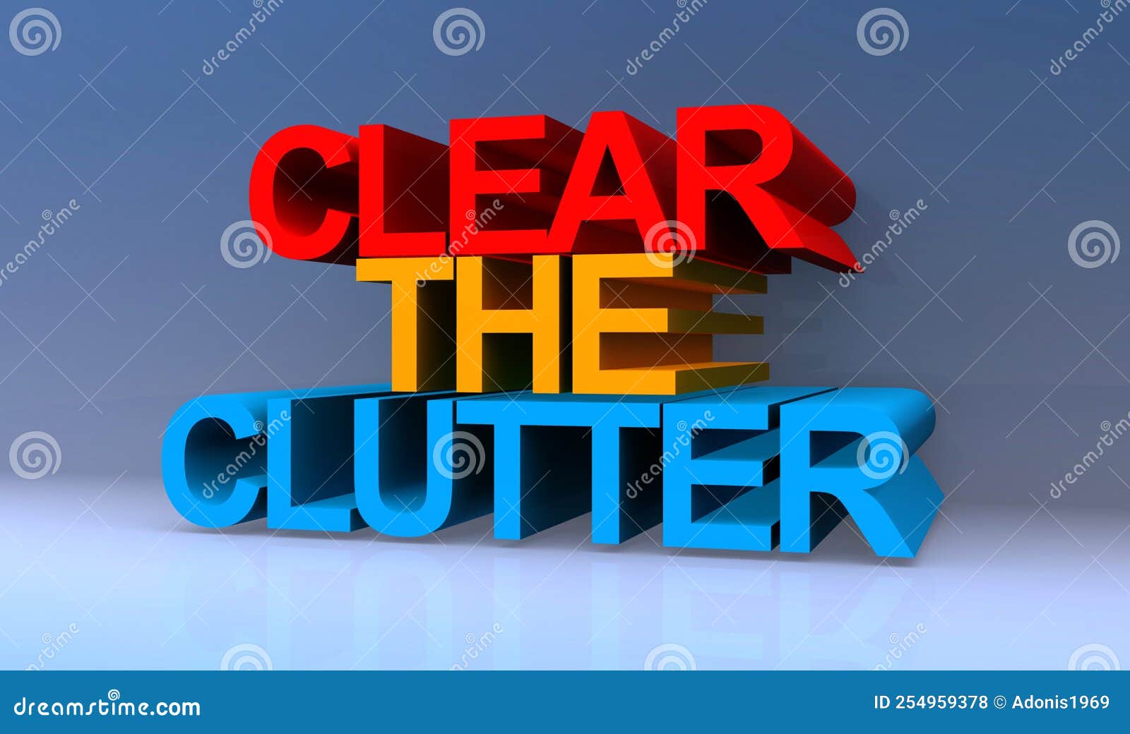 Clear the clutter on blue stock illustration. Illustration of balance ...