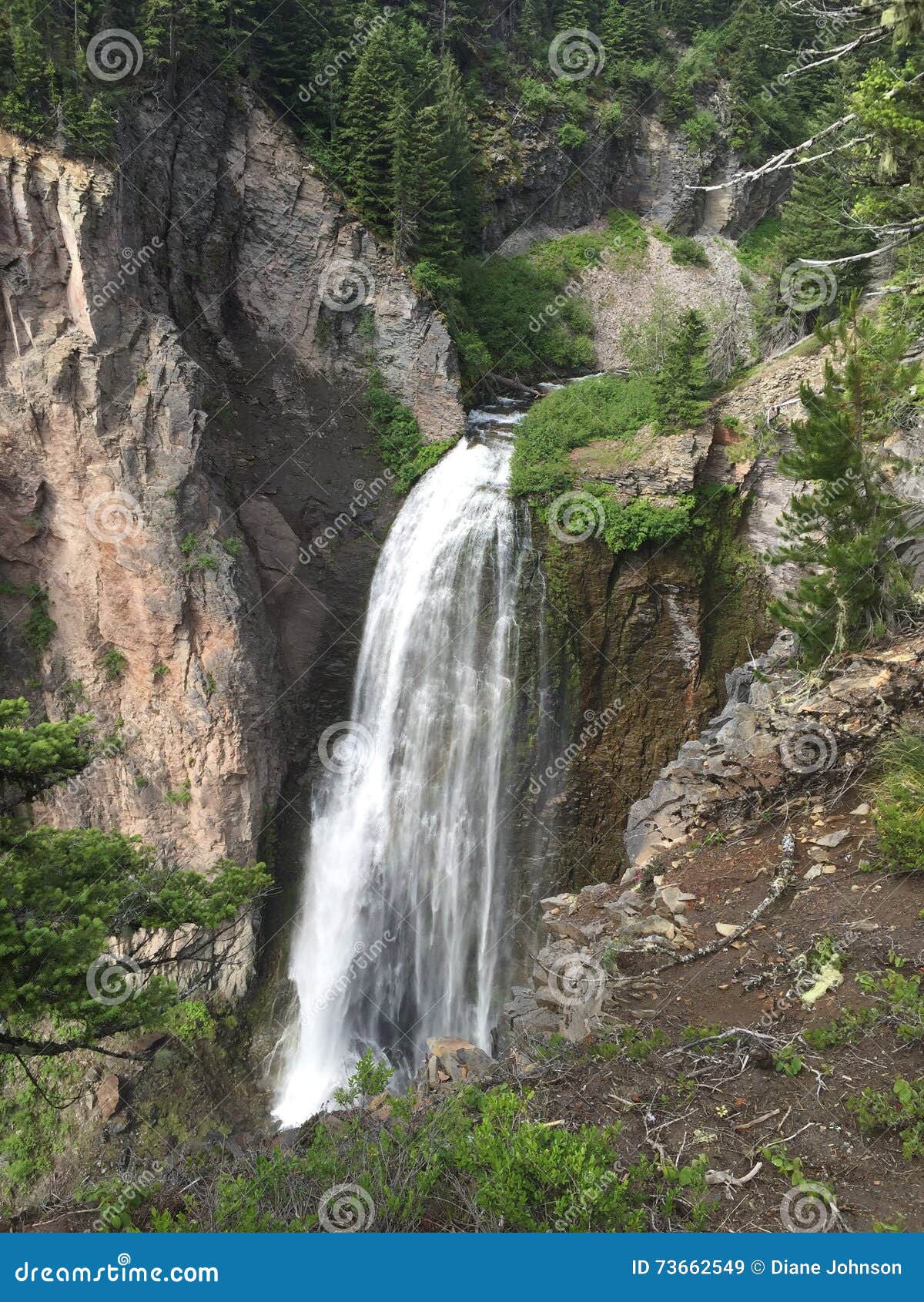Clear Creek Falls stock image. Image of tranquil, peaceful - 73662549