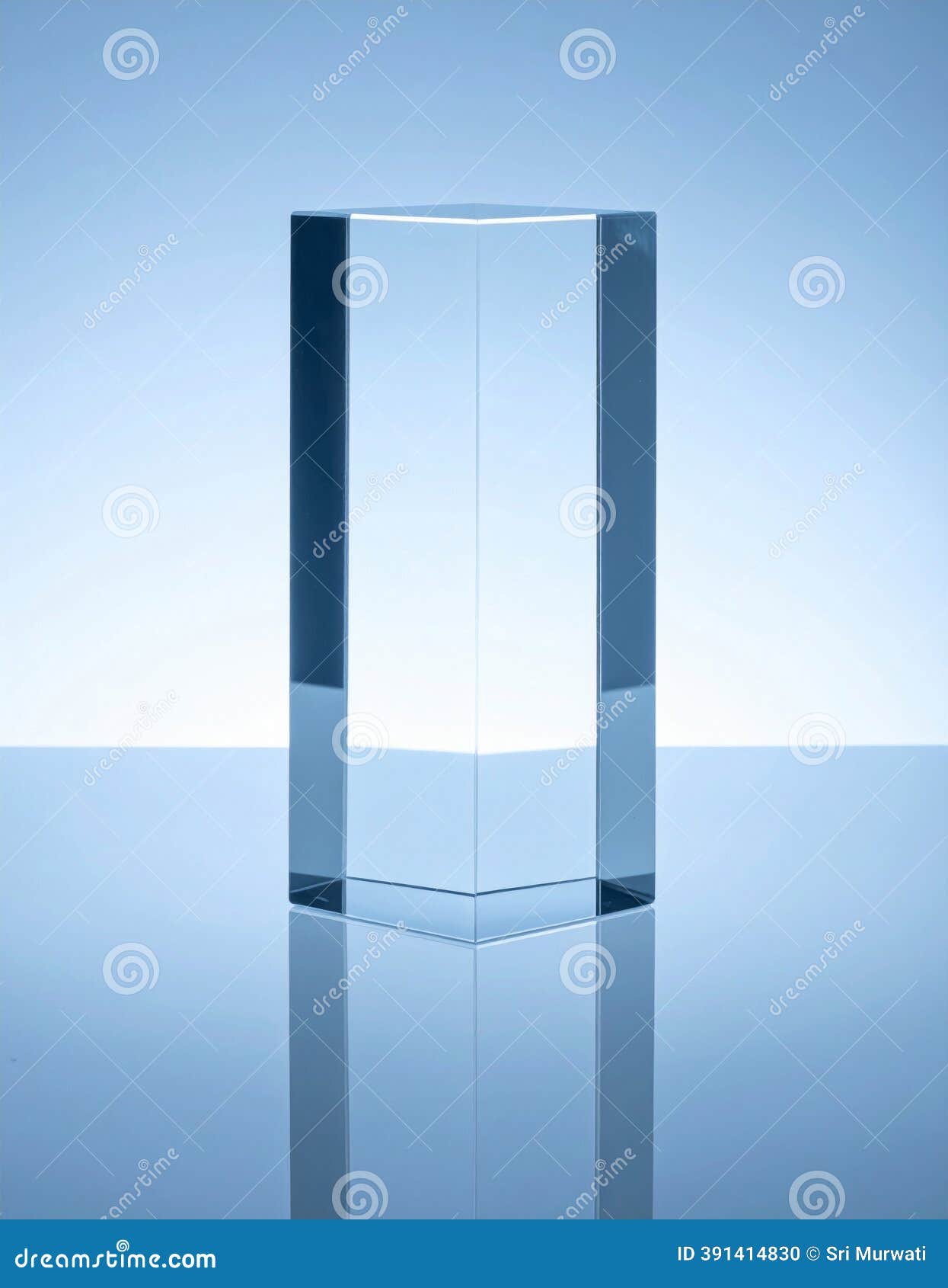 A Crystal Award, Elegantly Designed For Work Recognition, Gleams On A ...