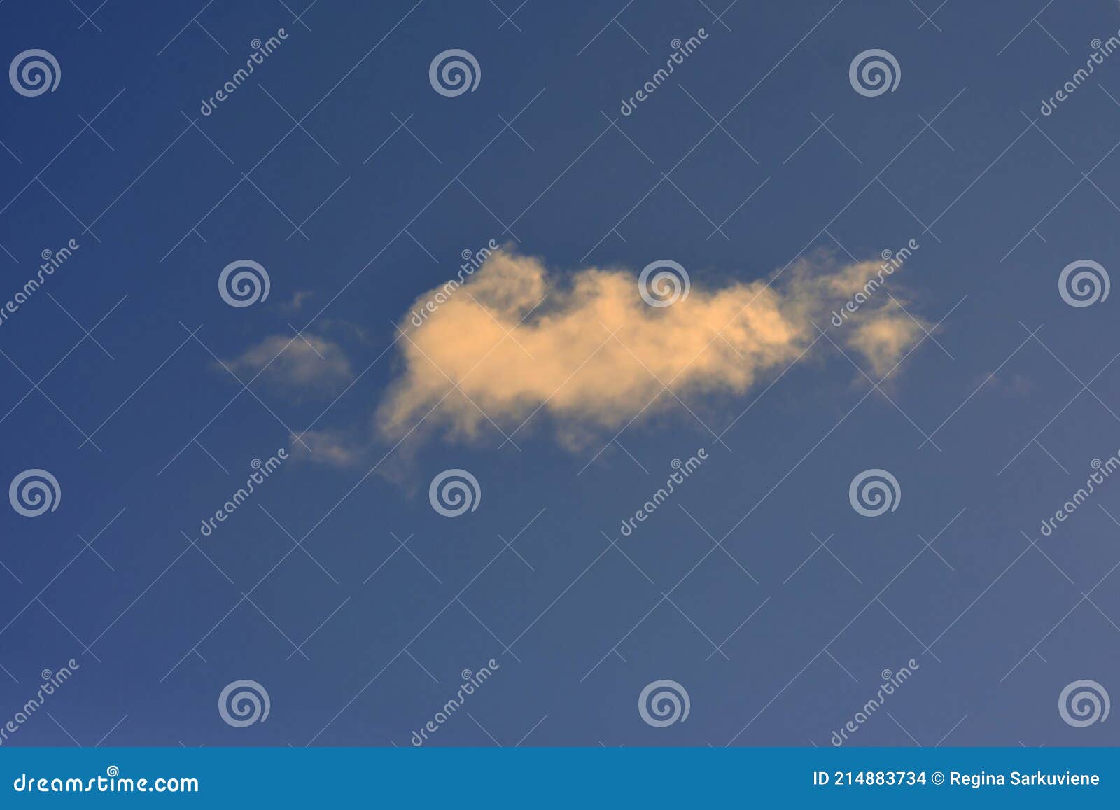 Clear Deep Blue Sky with Fluffy Clouds. Stock Photo - Image of ...