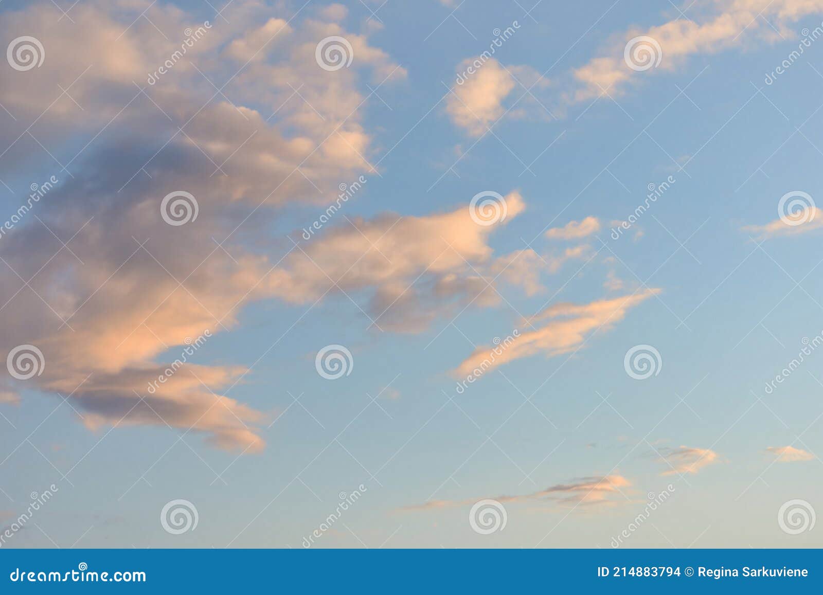 Clear Deep Blue Sky with Fluffy Clouds. Stock Photo - Image of europe ...