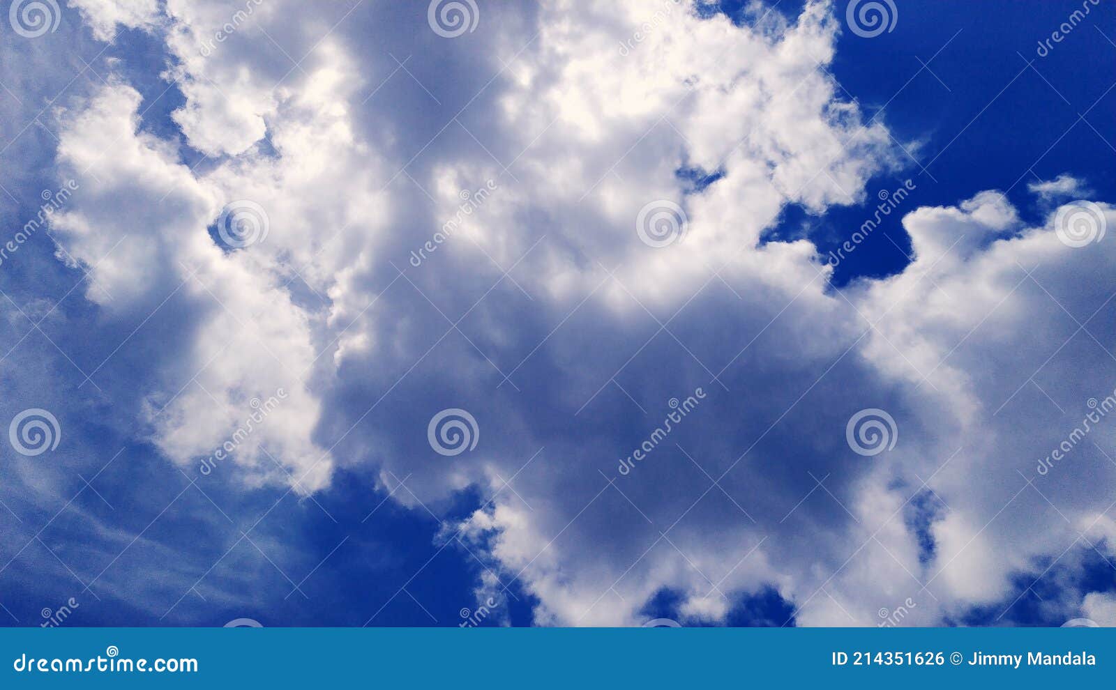 Clear Deep Blue Sky with Heavy Clouds Stock Photo - Image of blue ...