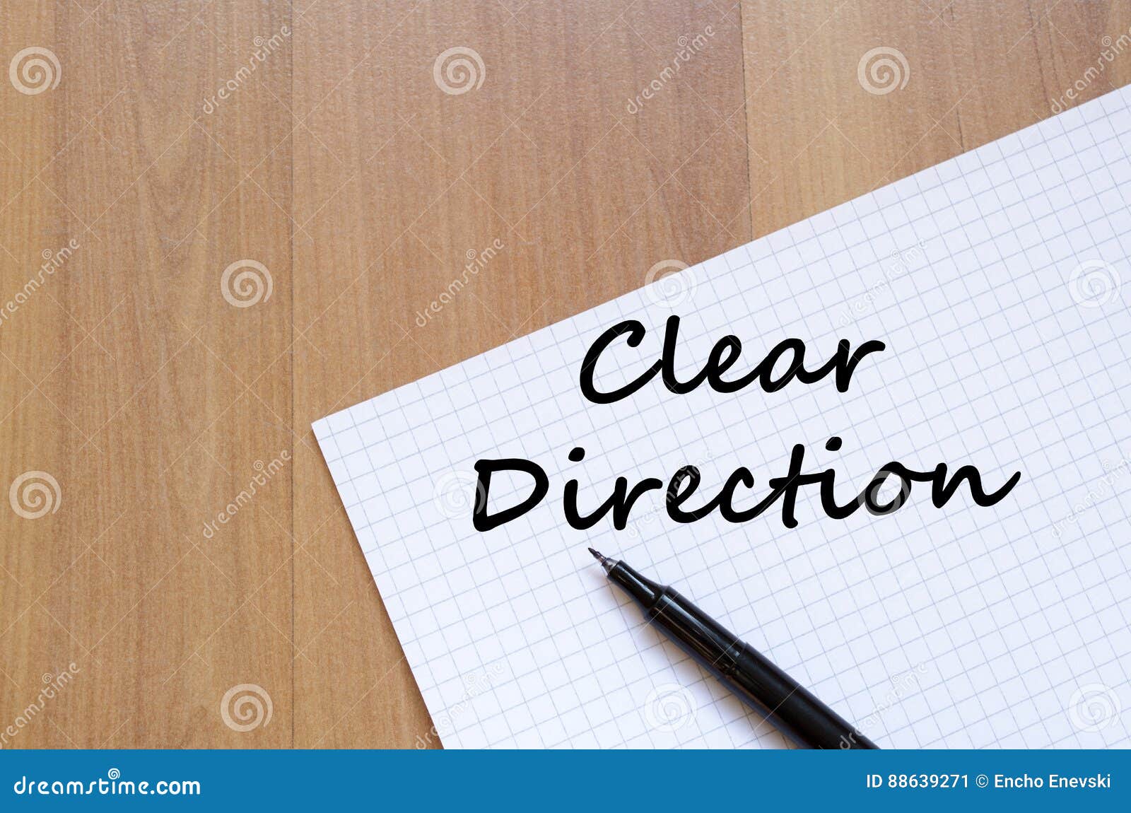 Clear Direction Write on Notebook Stock Image - Image of business ...