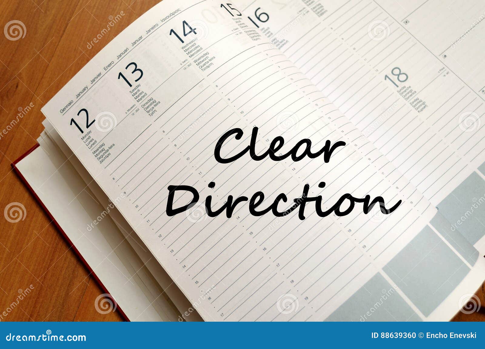 Clear Direction Write on Notebook Stock Photo - Image of icon, research ...