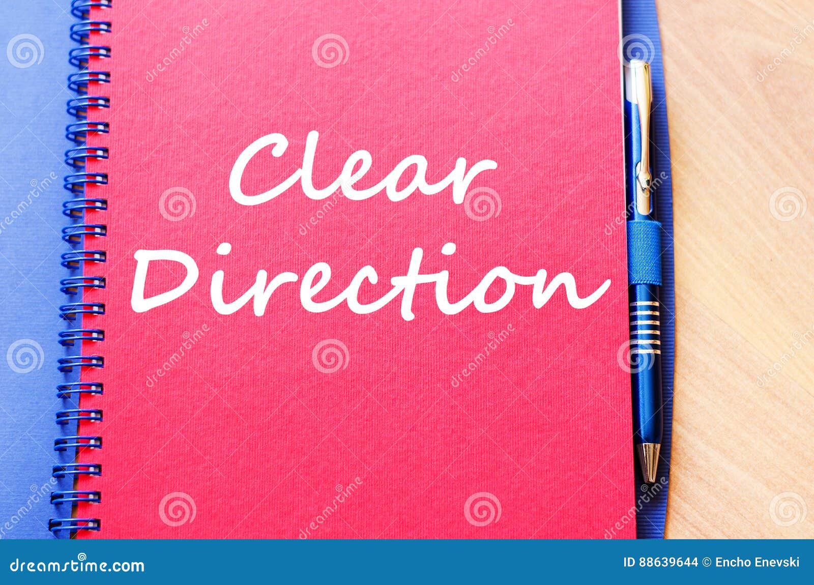 Clear Direction Write on Notebook Stock Photo - Image of management ...