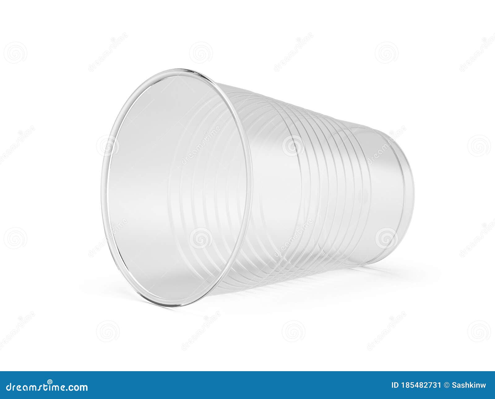 Clear Disposable Cup - Plastic Cup Isolated on White Stock Illustration ...