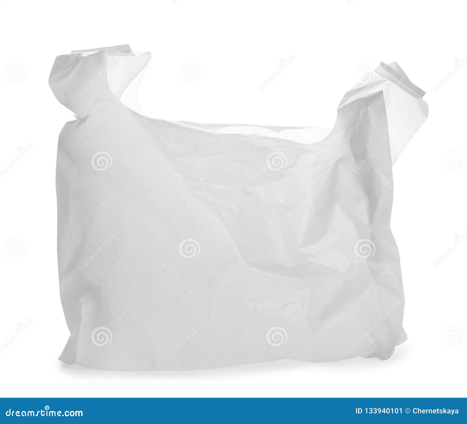 Clear Disposable Plastic Bag Isolated Stock Image - Image of household ...