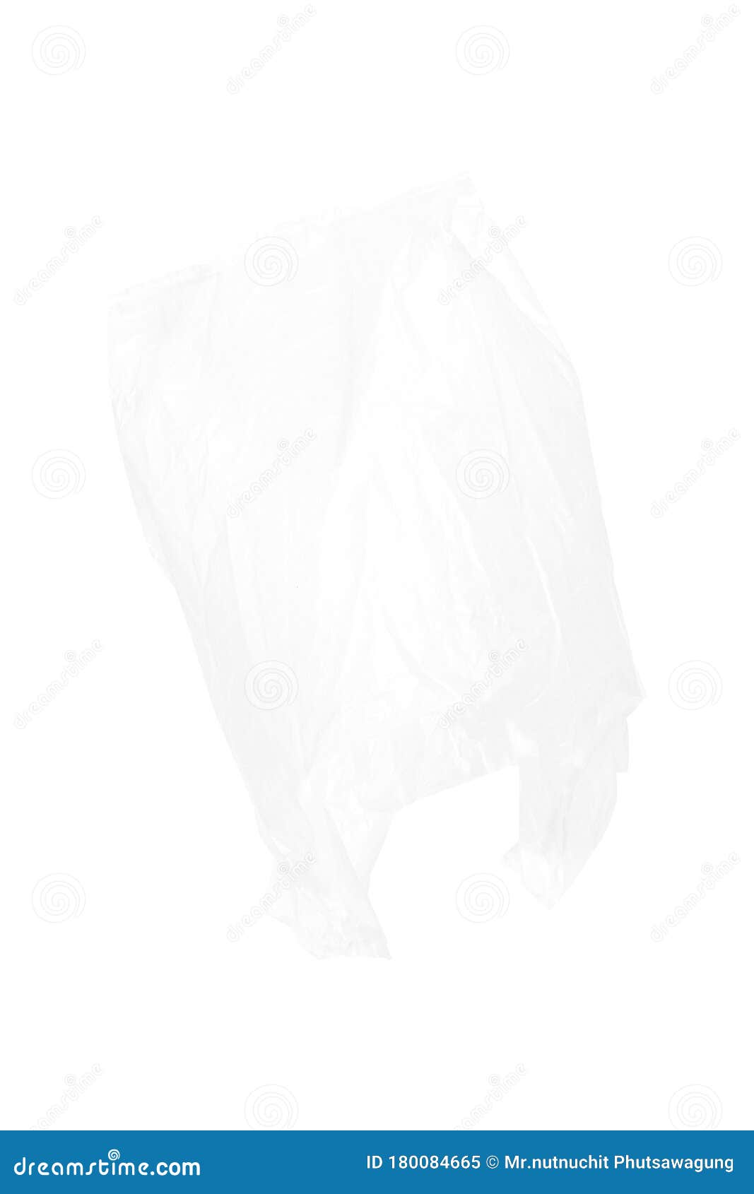 Clear Disposable Plastic Bag on White Background Stock Image - Image of ...