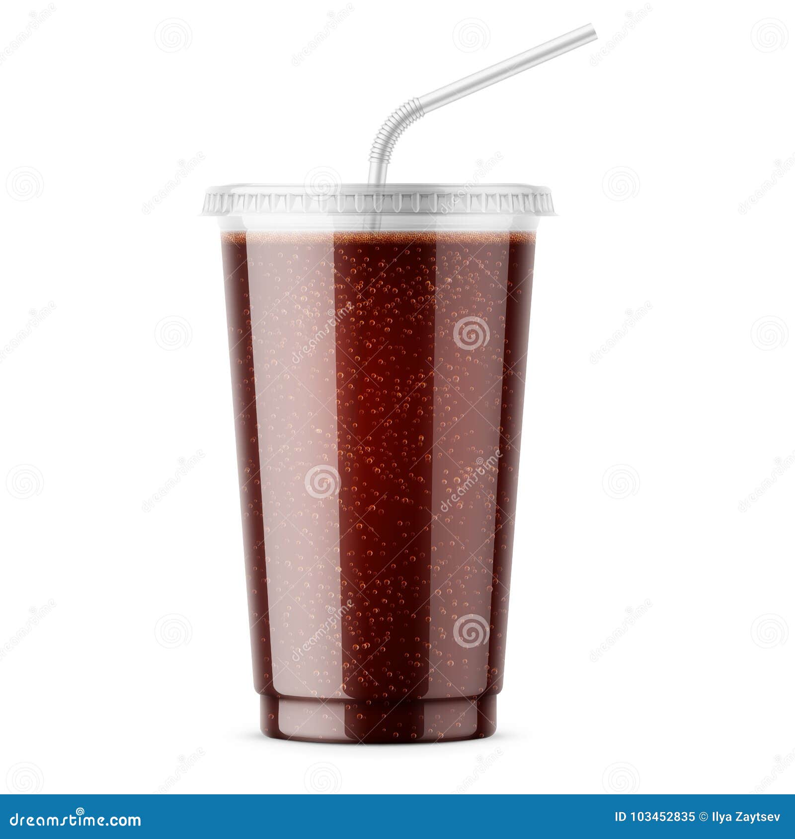 Clear Disposable Plastic Cup with Cola. Stock Vector - Illustration of ...
