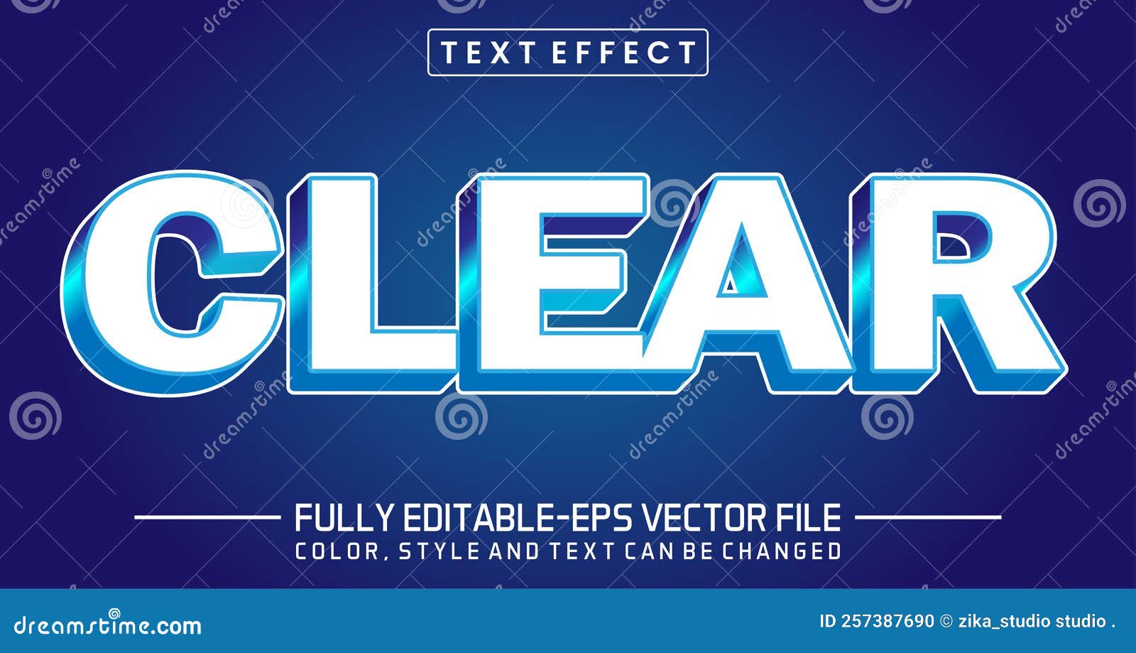 Clear Editable Text Style Effect. Editable Font Vector File Stock ...