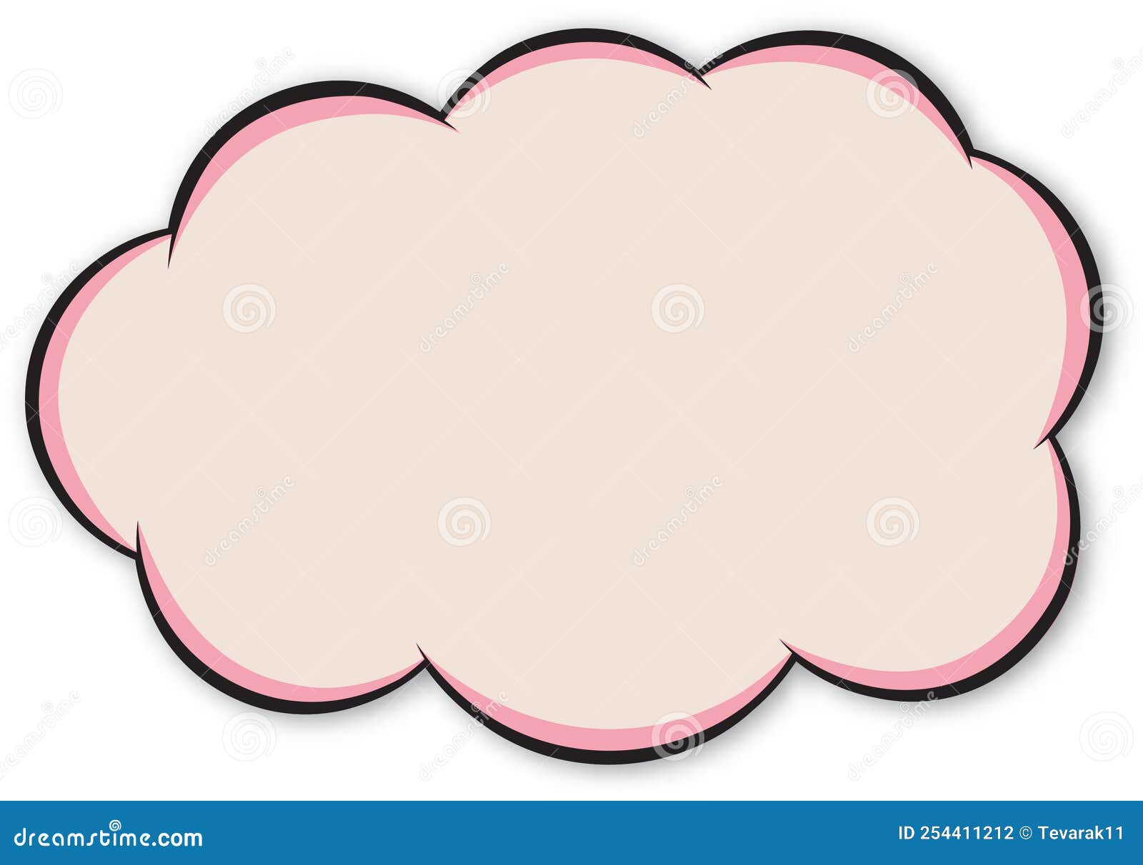 Clear Empty Boom Comic Speech Bubble Pop Art Style. Colored Empty ...