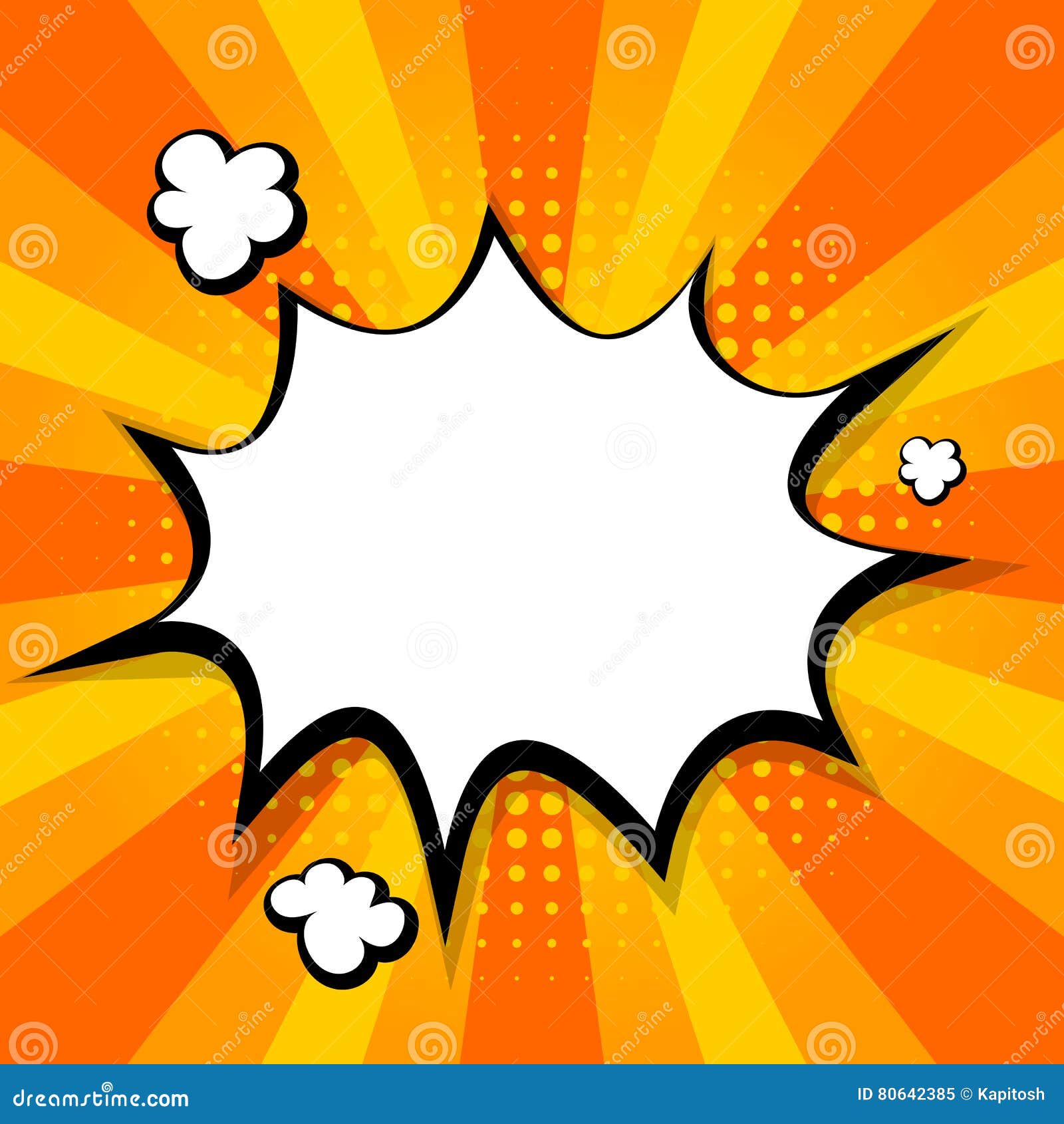 Clear Empty Boom Comic Speech Bubble Stock Vector - Illustration of ...