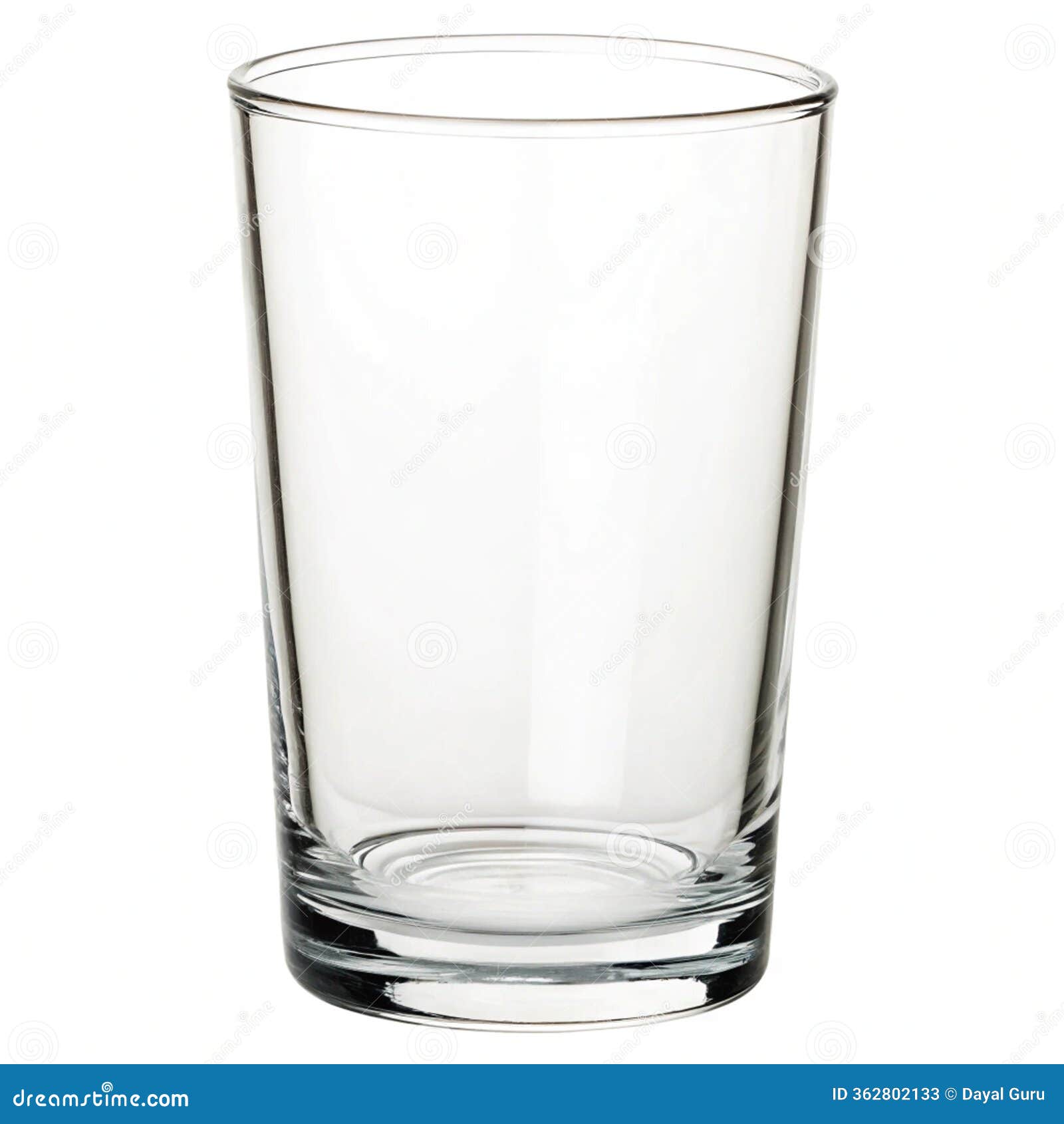 Clear Empty Glass Isolated on White Background Stock Illustration ...