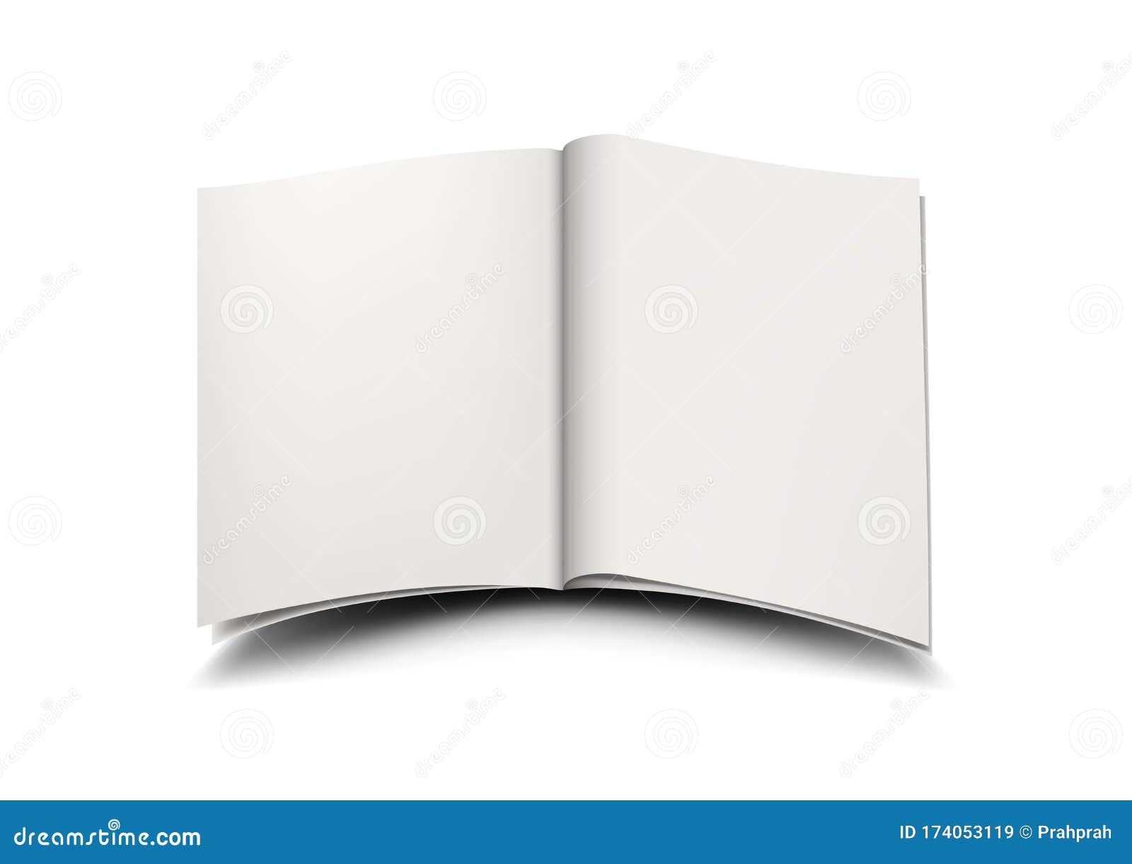 Clear Empty Opened Book with Copy Space Template Stock Vector ...