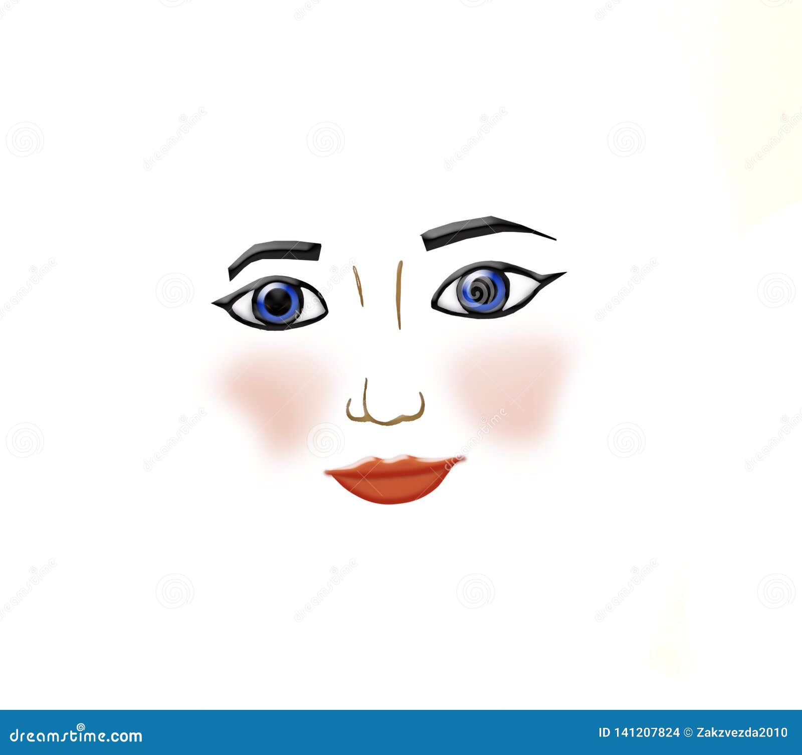 Clear Face Template Illustration Royalty Free Cartoon 141207824