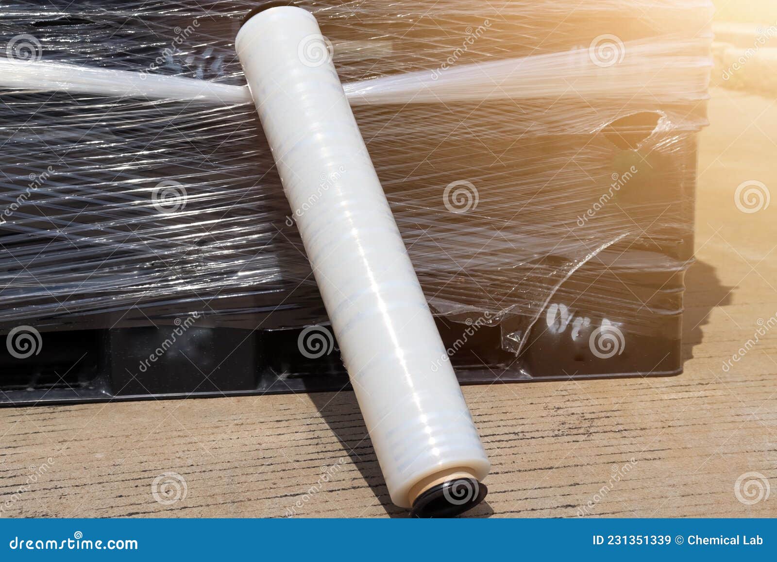 Clear Film Roll for Packing Stock Image - Image of container, macro ...