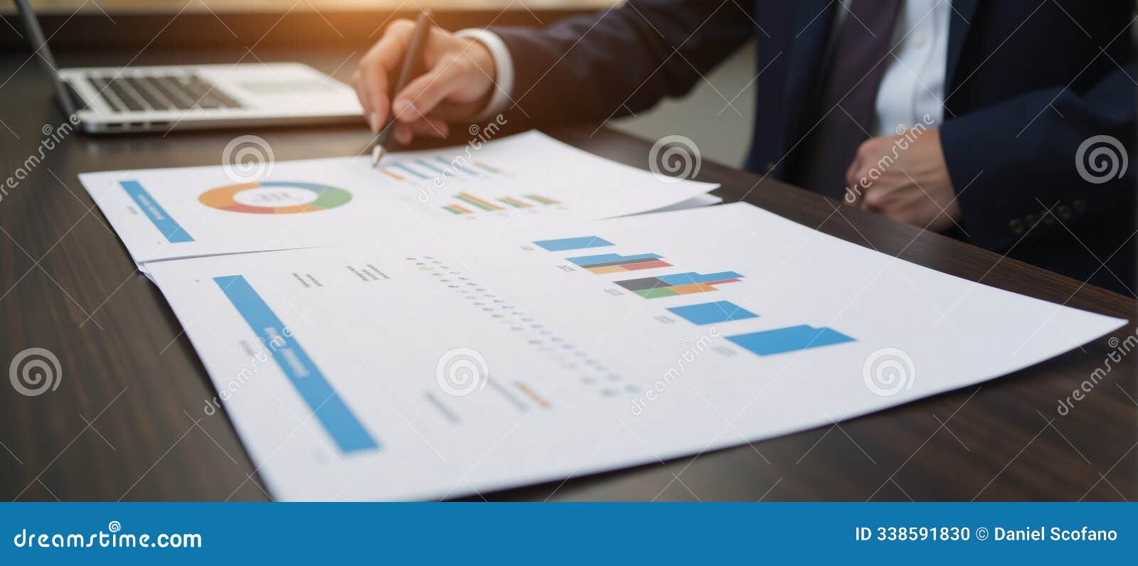 Clear Financial Presentation Showcasing Colorful Chart Analysis for ...
