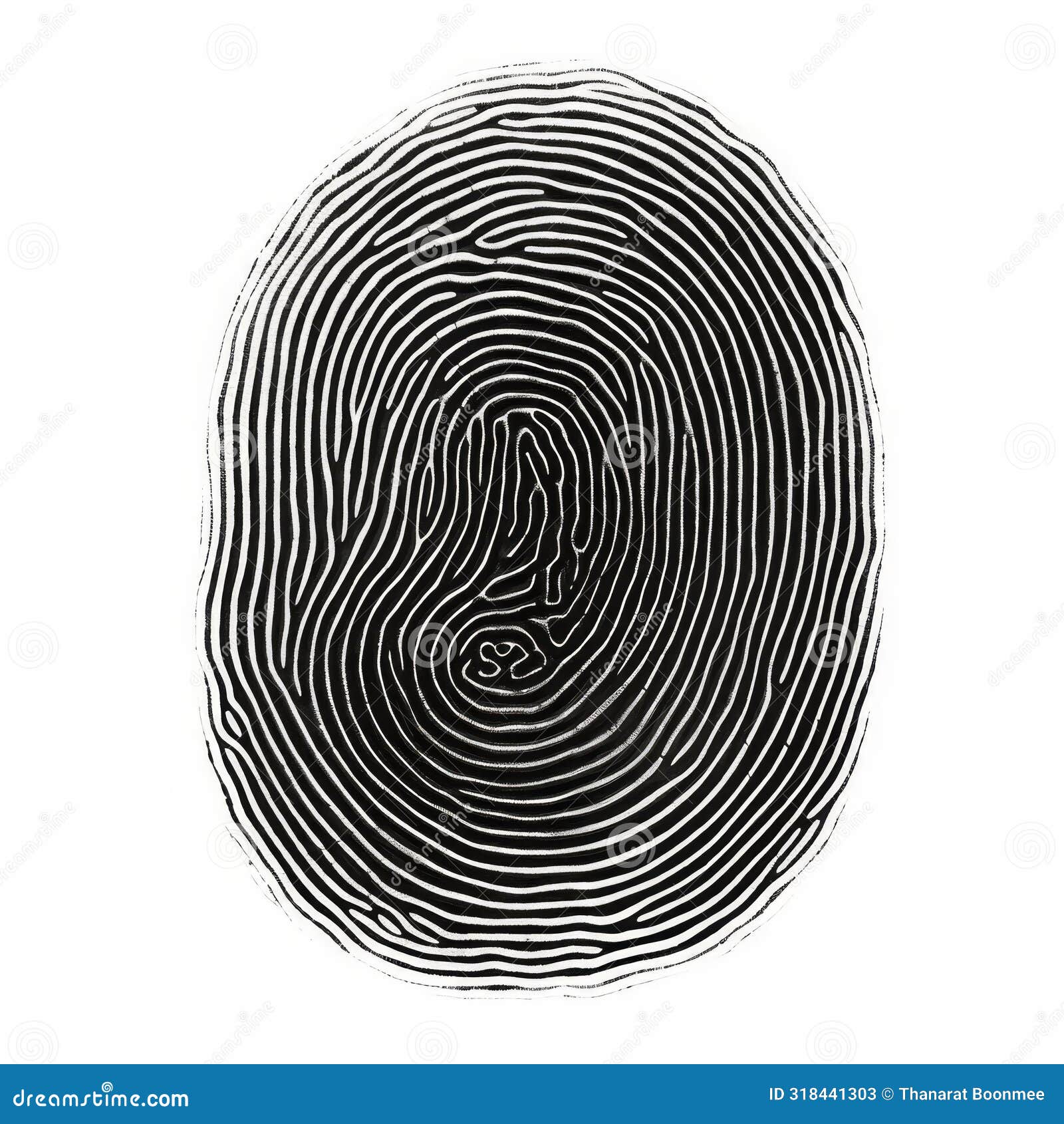 Clear Fingerprint Detail Captured on a Pristine White Background, Ai ...