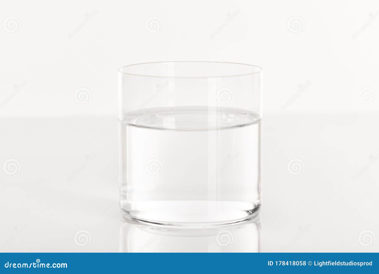 Fresh Water in Transparent Glass Isolated Stock Photo - Image of pure ...