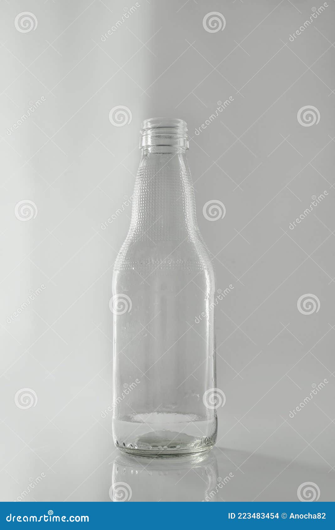 Clear Glass Bottle on White Background Stock Photo - Image of ...