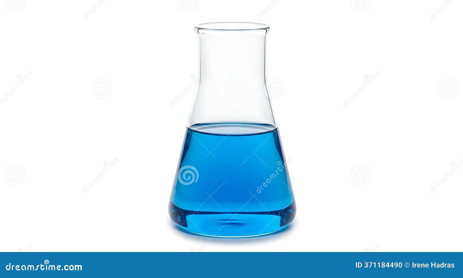 Glass Erlenmeyer Flask Filled With Green Liquid Stock Photo ...