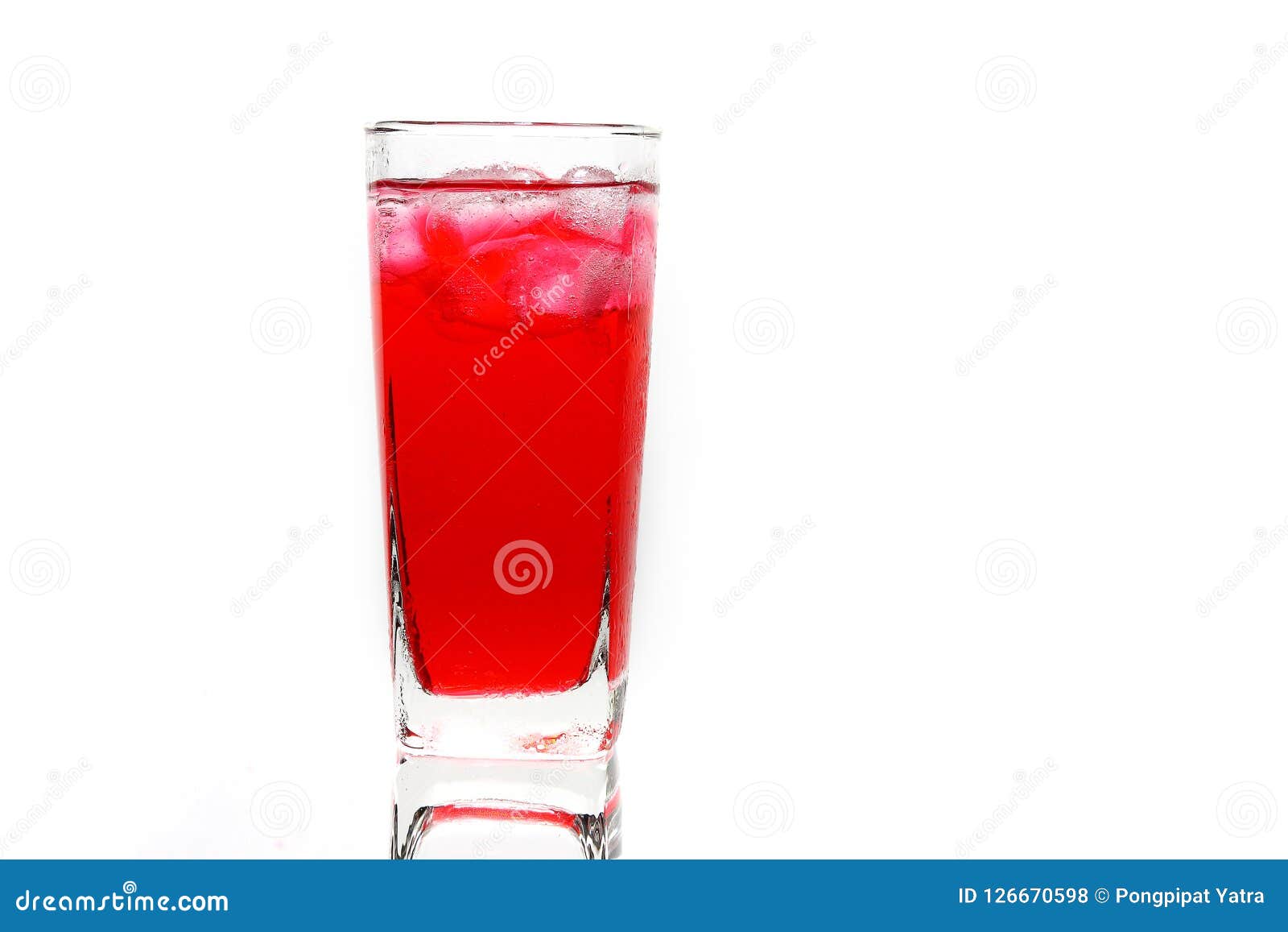 Clear glass with red water stock photo. Image of crystal - 126670598